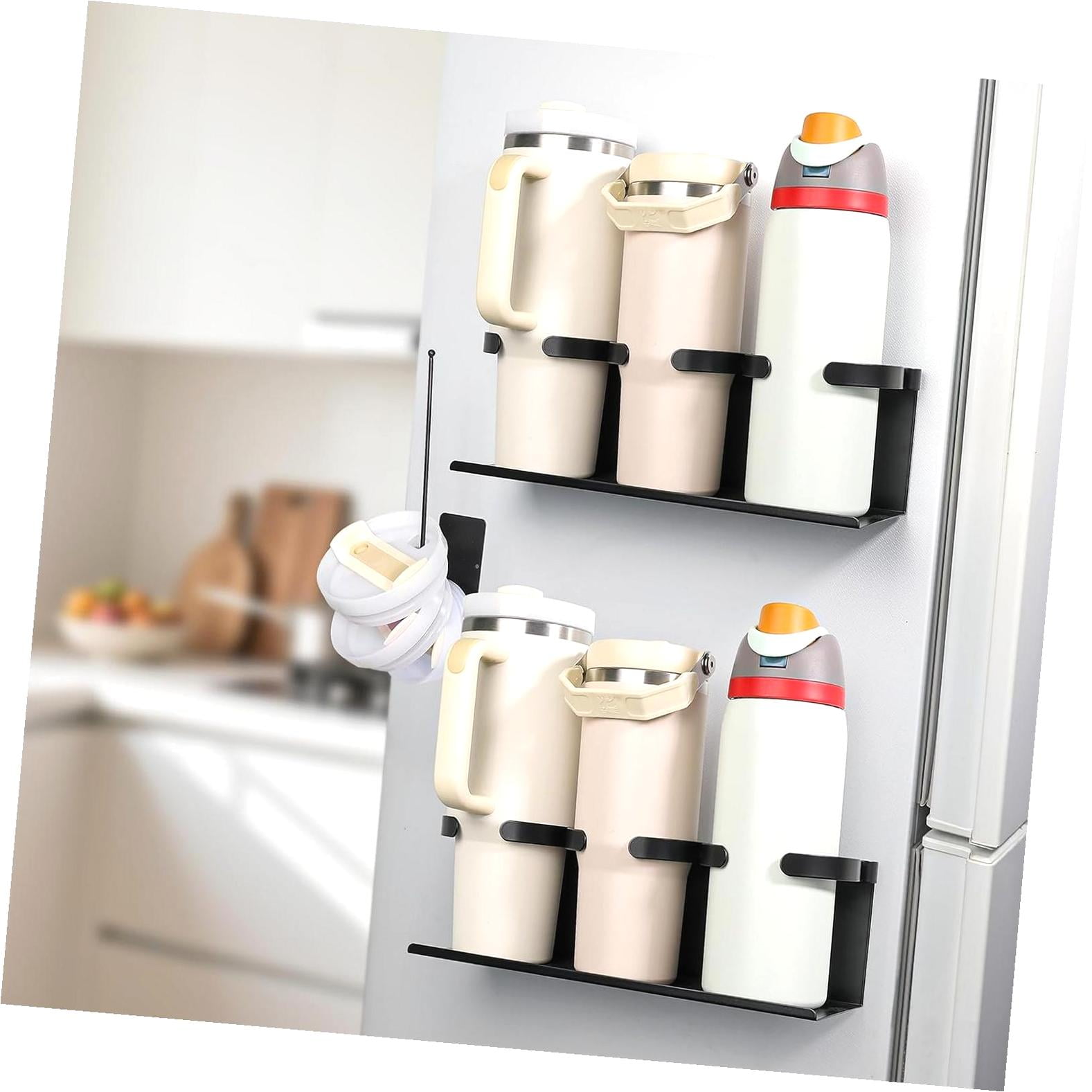FREEAMG Magnetic Holder for Cups on Fridge, Organizer for Water Bottles ...