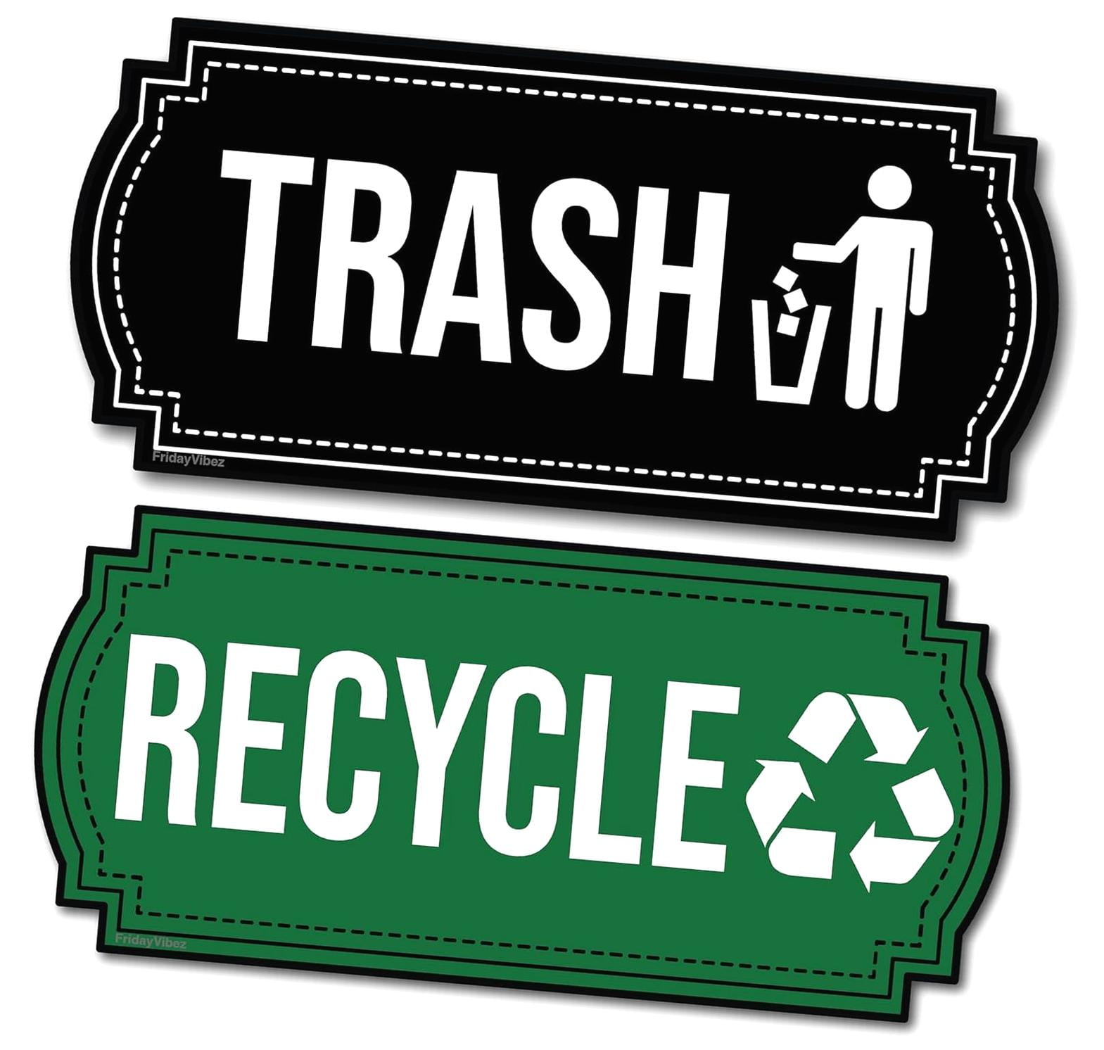 FREEAMG Magnetic Labels for Trash and Recycling Bins, Dual-Purpose for ...