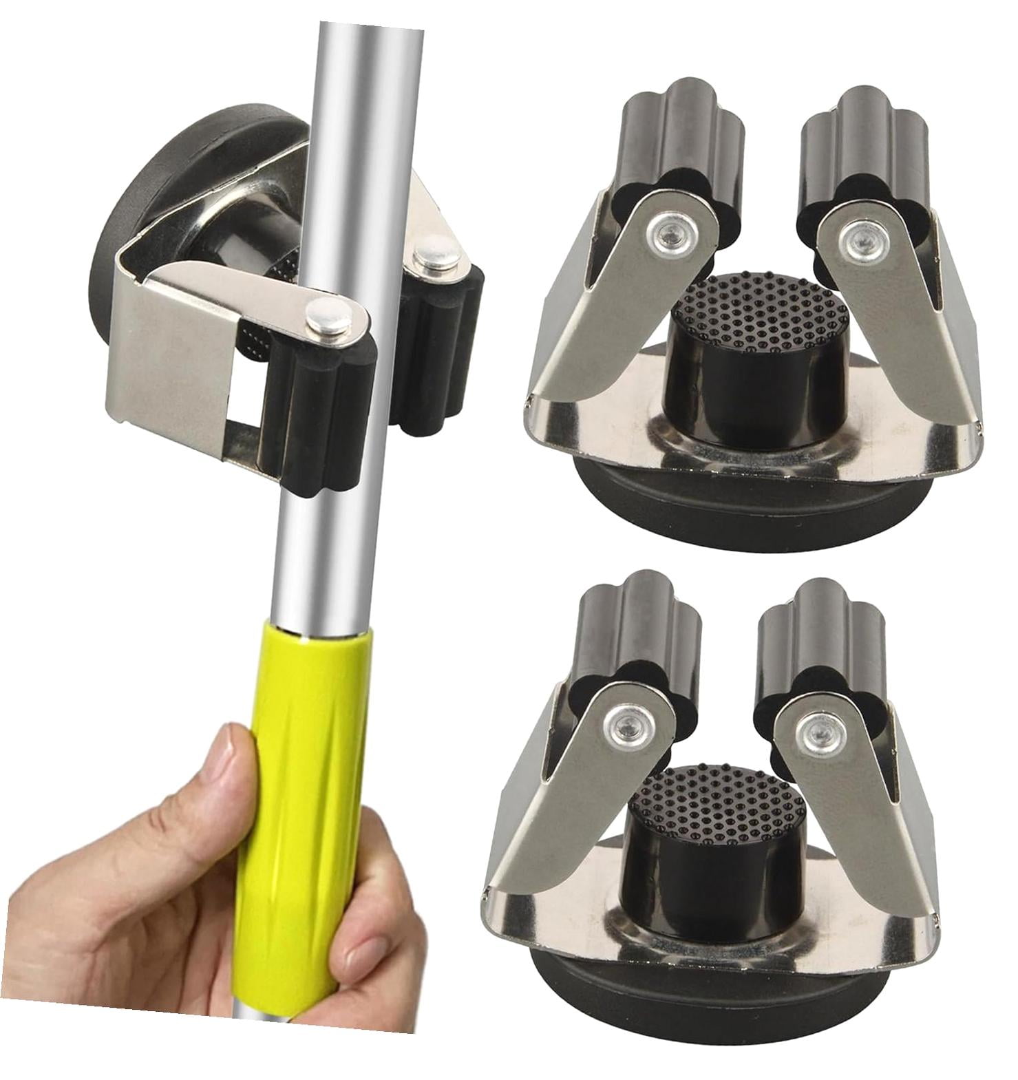 FREEAMG Magnetic Mop Broom Holder, 2 Pack Adjustable Magnetic Broom ...