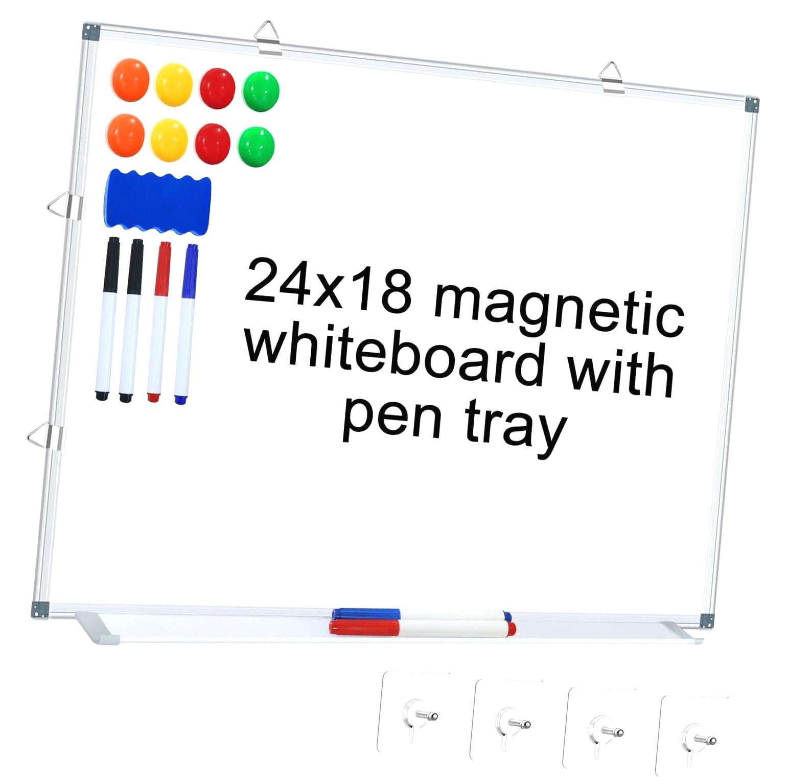 FREEAMG Magnetic Whiteboard 24" x 18" Wall Mountable Whiteboard with ...