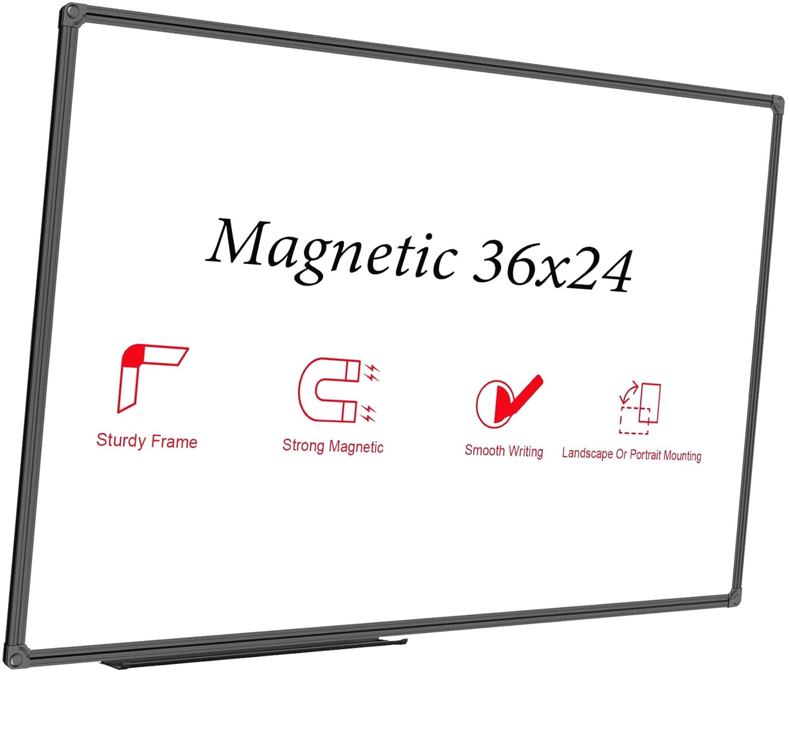FREEAMG Magnetic Whiteboard/White Board, 36 x 24 Inch, Aluminum Framed ...