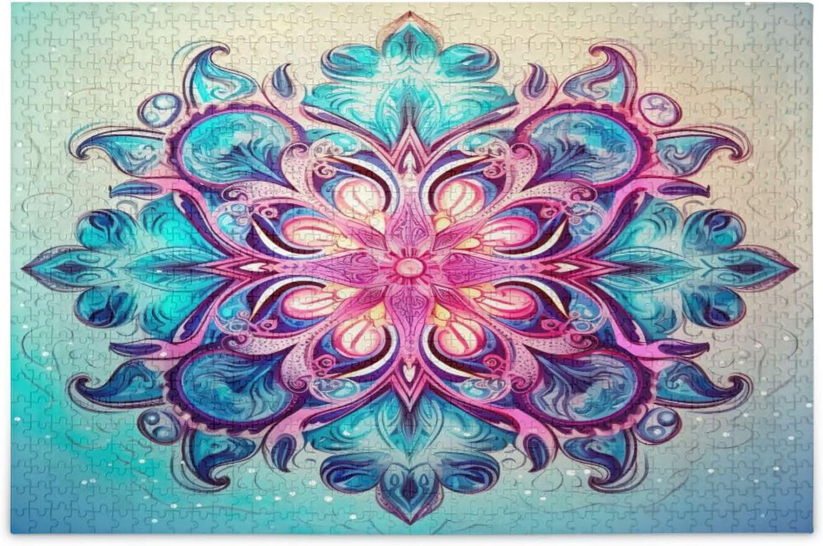 FREEAMG Mandela Pattern Puzzles for Adults 1000 Pieces, Adults and Kids ...