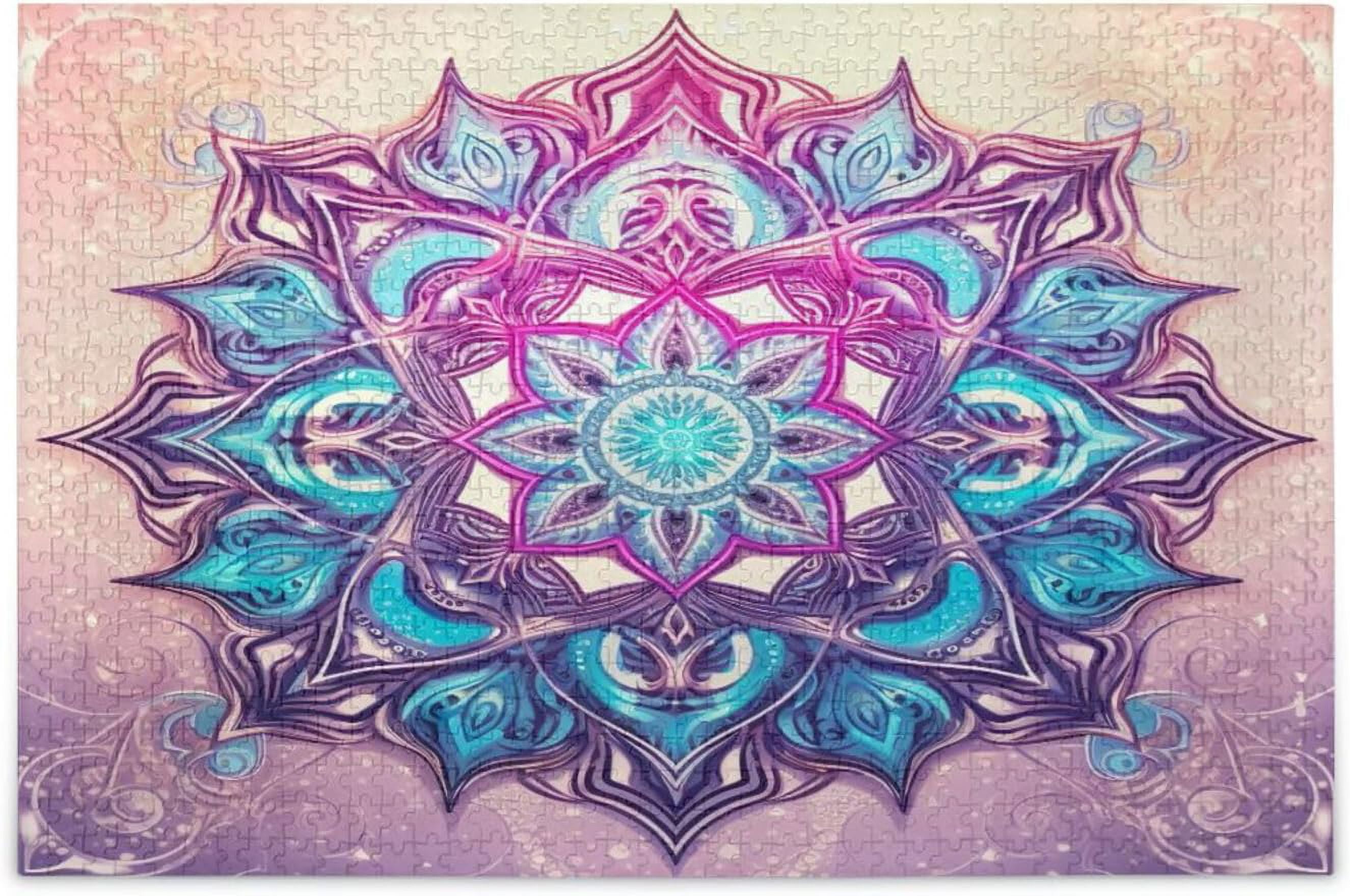 FREEAMG Mandela Pattern Puzzles for Adults 1000 Pieces, Adults and Kids ...