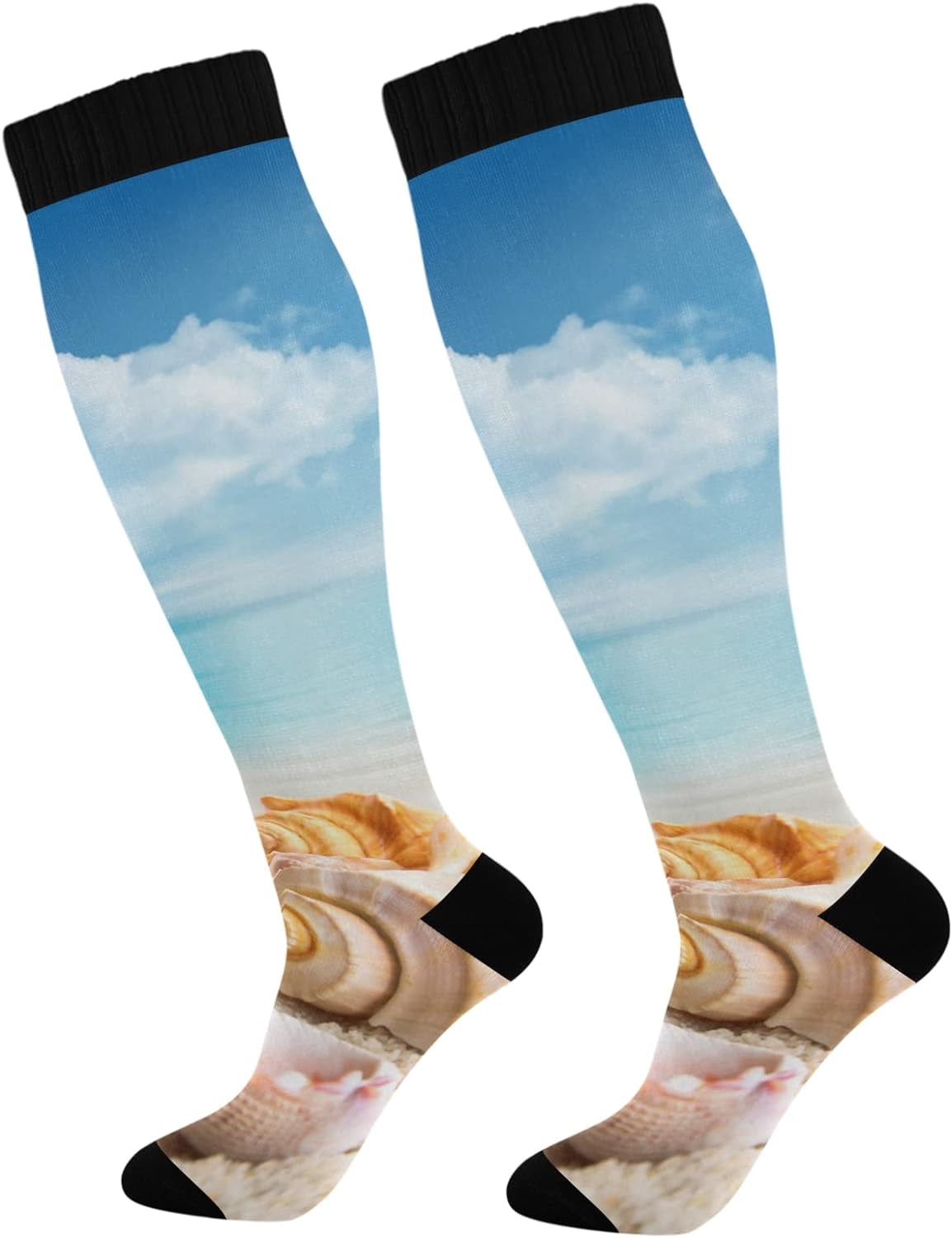 FREEAMG Marine Life Treasure Compression Socks for Women and Men, 1 ...