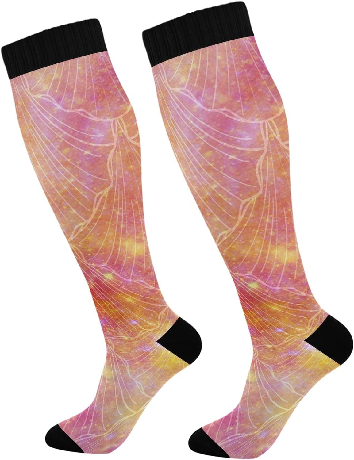 FREEAMG Mermaid Compression Socks Women Men Long Stocking (20-30mmHg ...