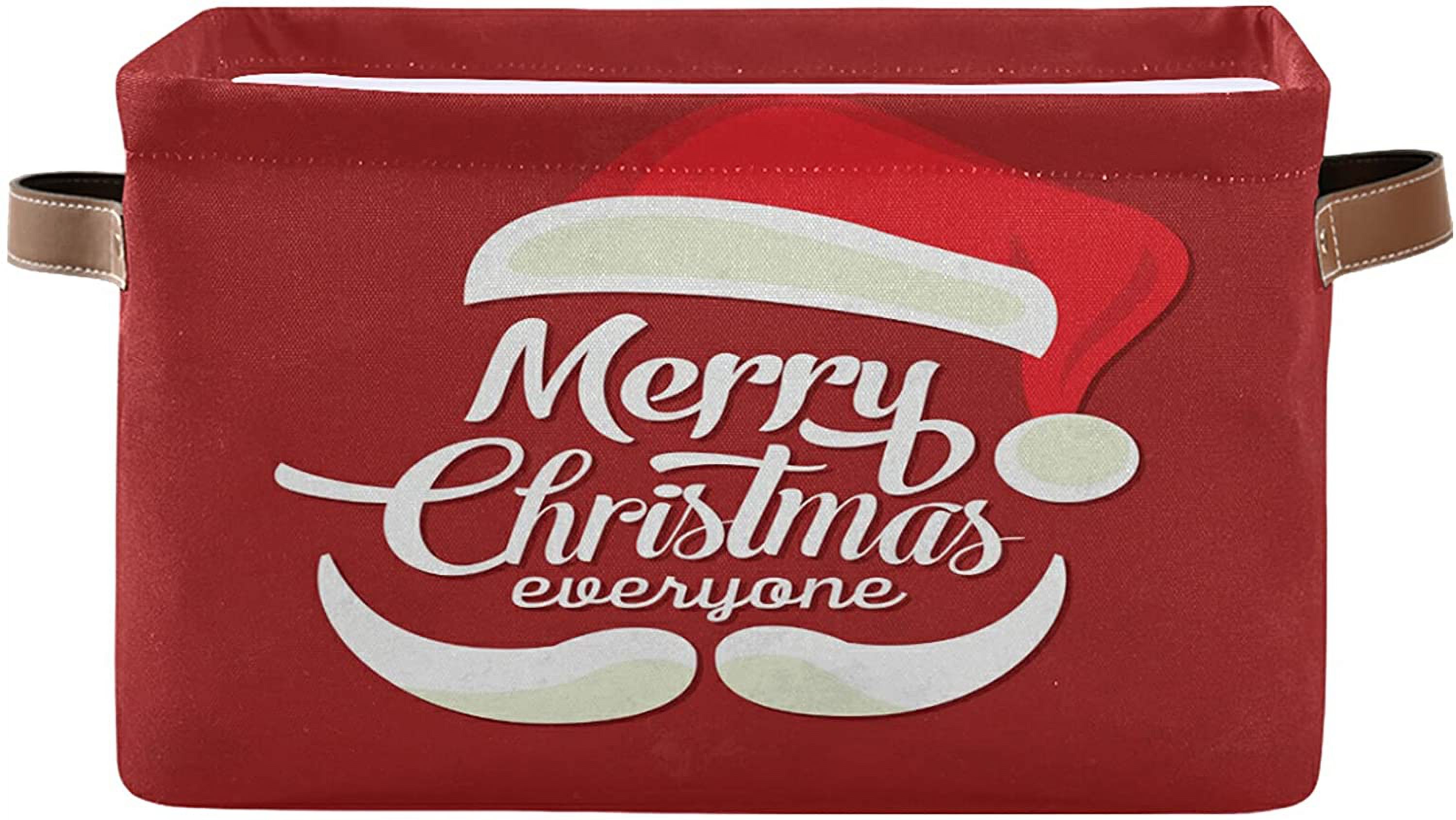 FREEAMG Merry Christmas Santa Storage Bin for Toy Storage Basket Dirty ...
