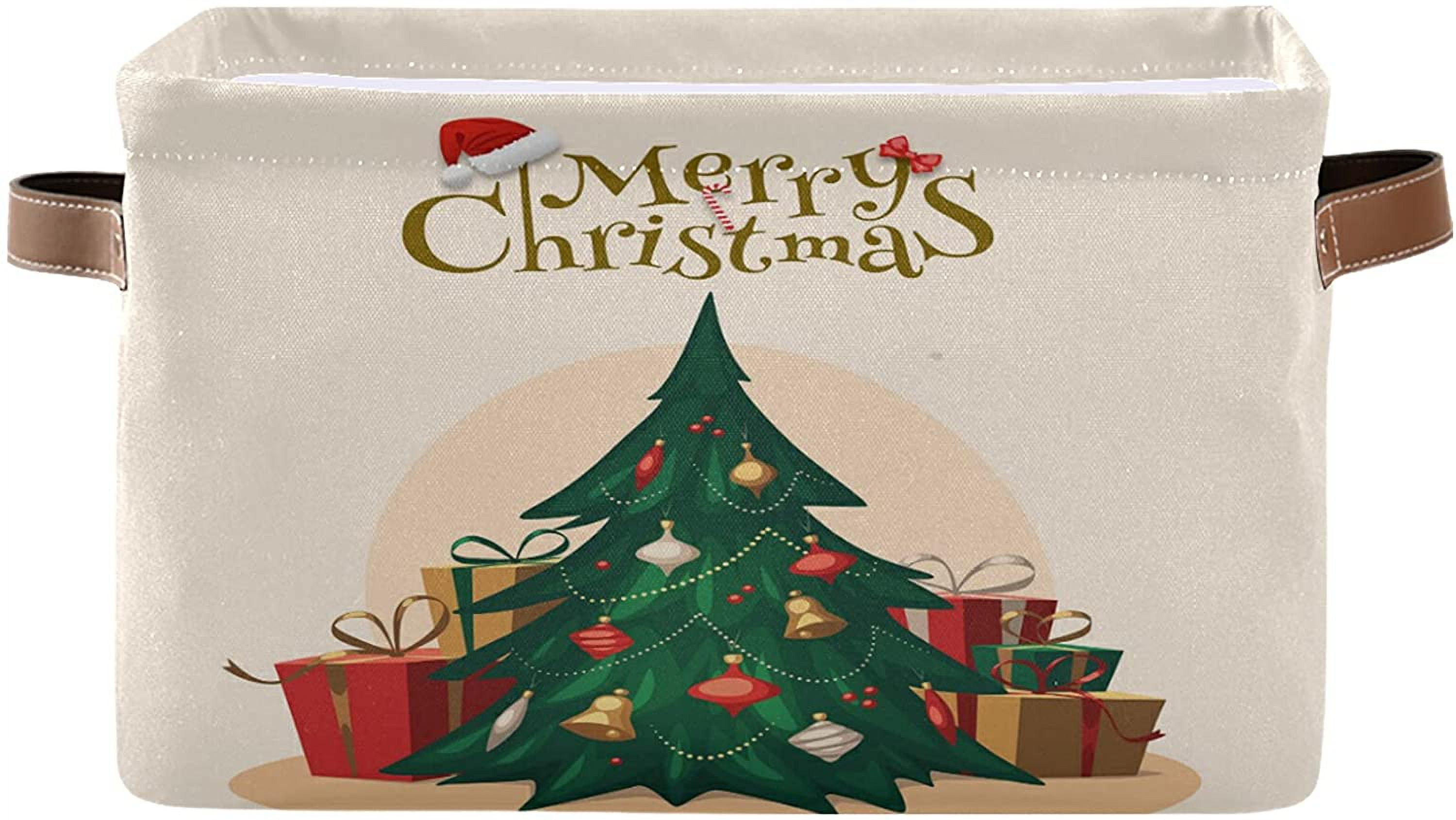 FREEAMG Merry Christmas Tree Storage Bin for Toy Storage Basket Dirty ...