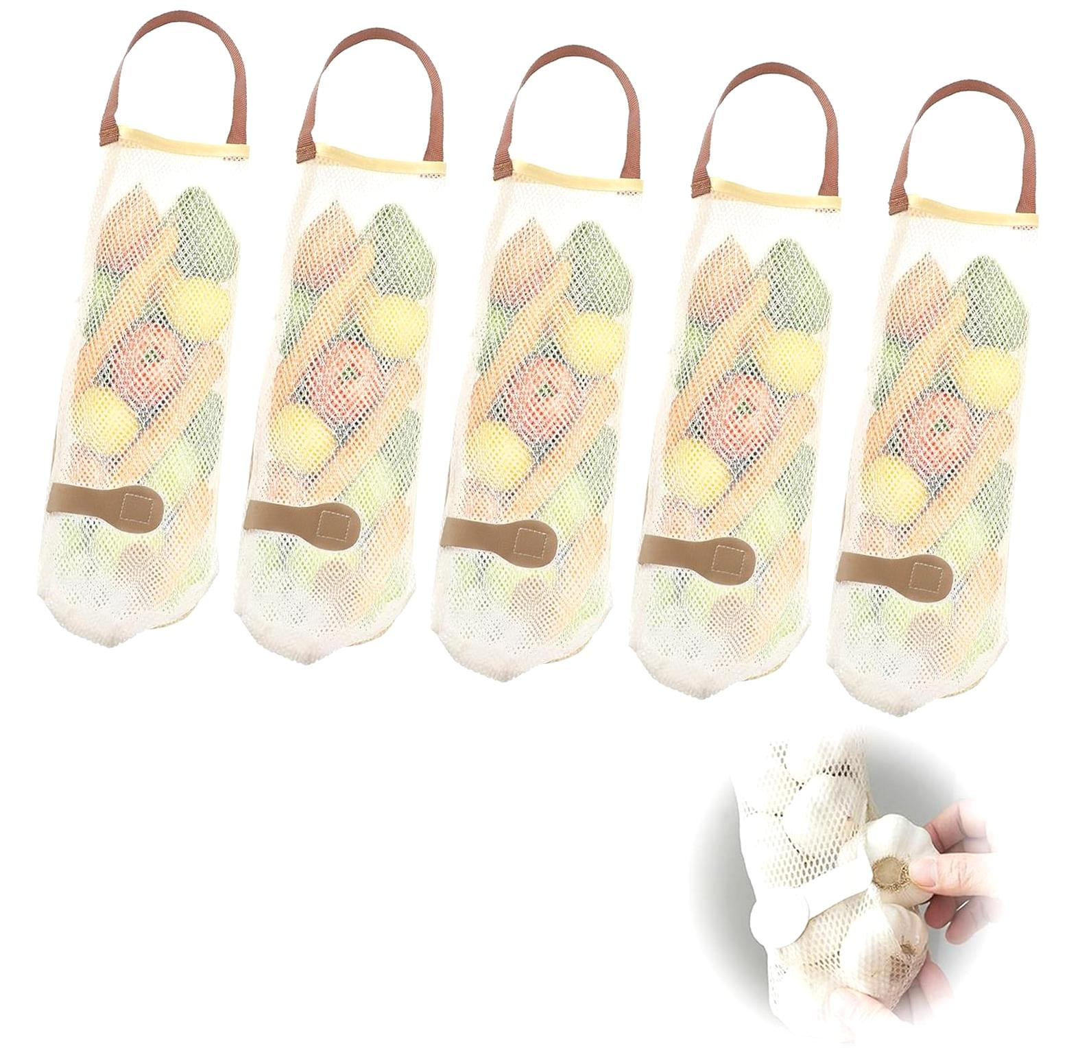 FREEAMG Mesh Produce Bags, 5 Pcs 15 Inch Long Hanging Net Bag Large ...