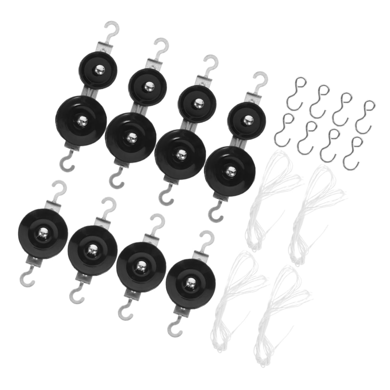 FREEAMG Metal Swivel Pulley Set Window Pulley for Cable Pulling Garage ...