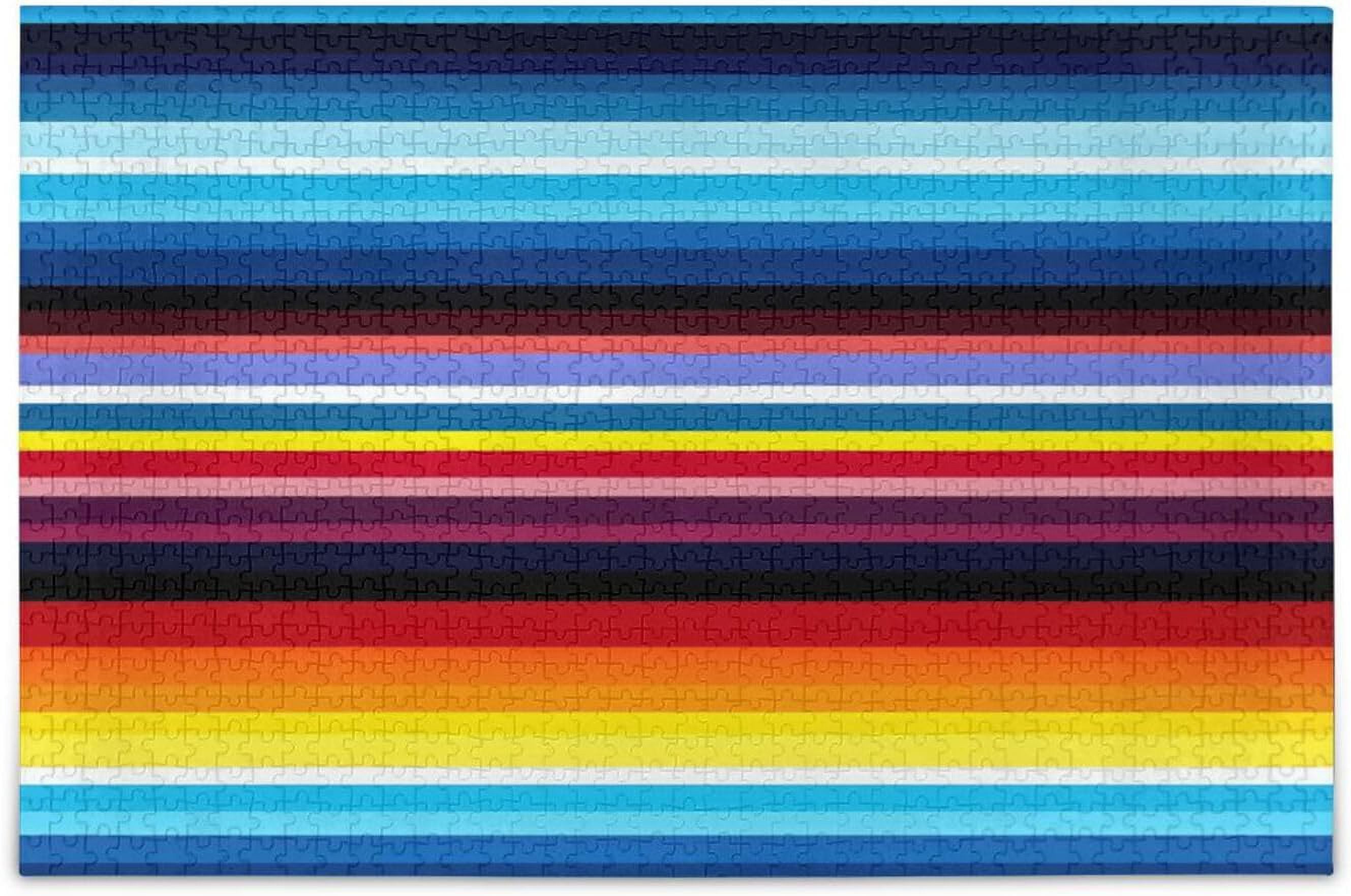 FREEAMG Mexican Striped Pattern Puzzle 1000 Pieces - Wooden Jigsaw ...