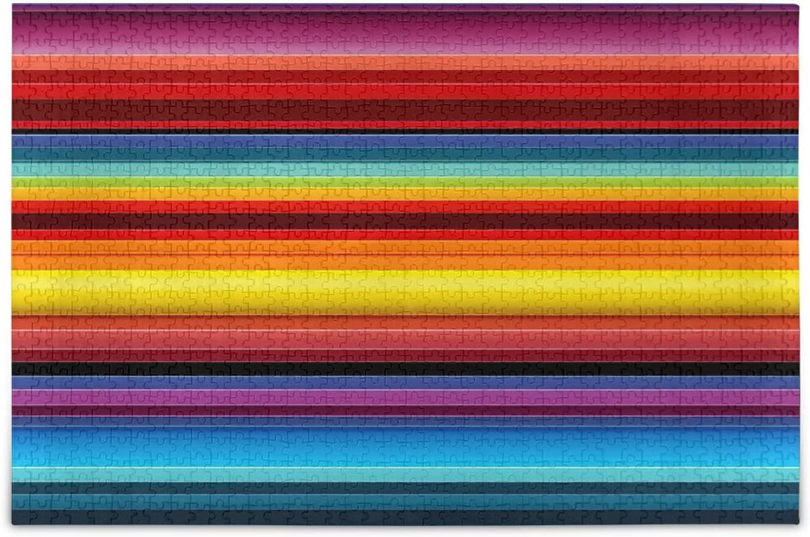 FREEAMG Mexican Striped Texture Puzzle 1000 Pieces - Wooden Jigsaw ...