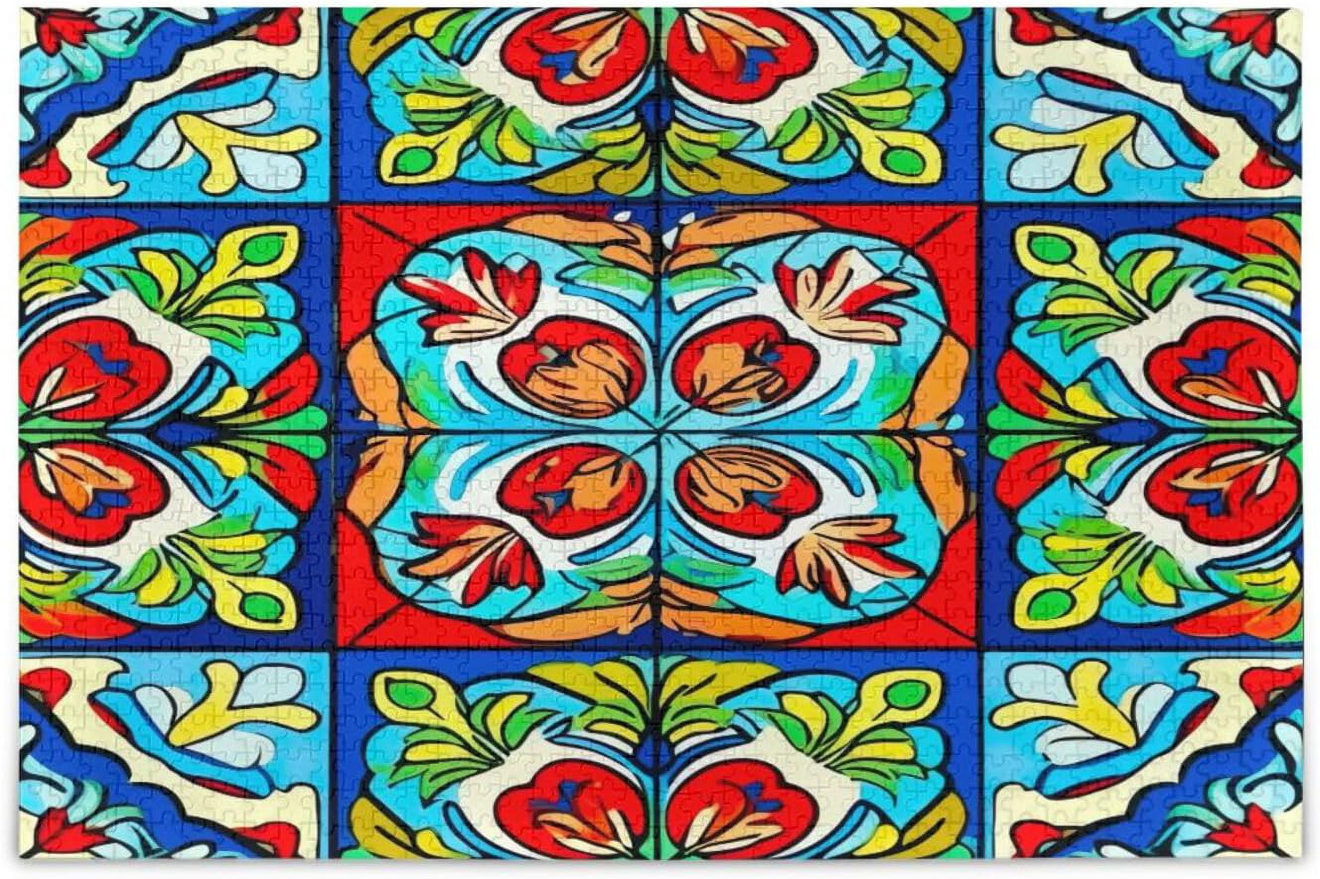 FREEAMG Mexican Tile Jigsaw Puzzles for Adults 500 Piece, Puzzles for ...