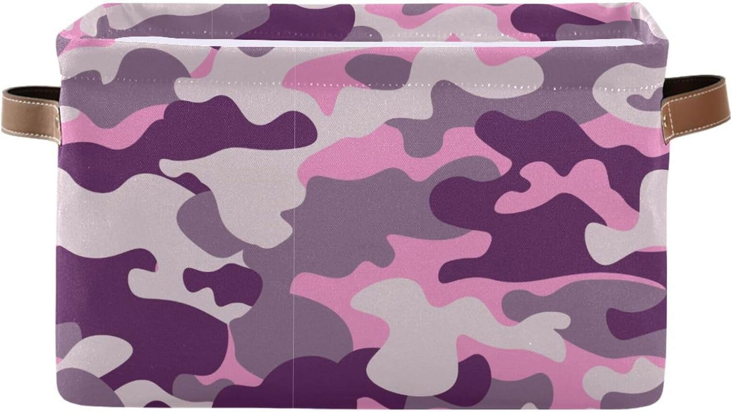 FREEAMG Military Camouflage Storage Basket, Durable Canvas Organizer ...