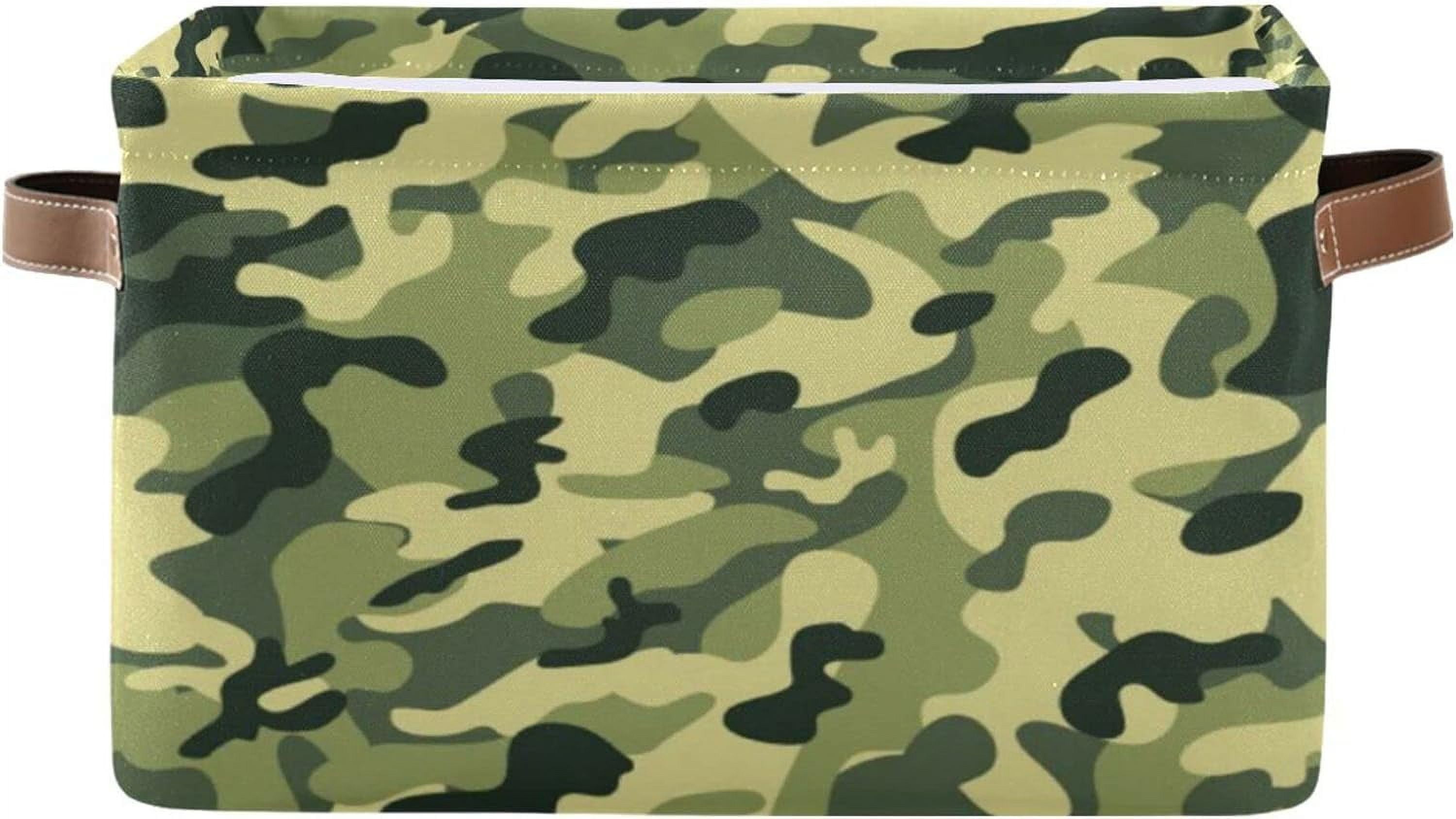 FREEAMG Military Camouflge Pattern Storage Basket with Handles ...