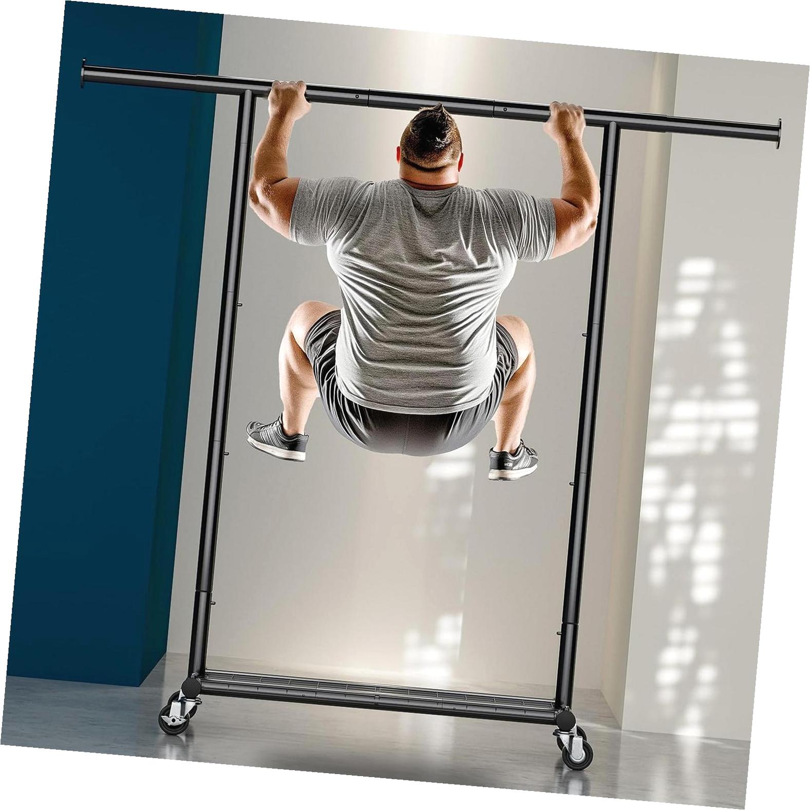 FREEAMG Mobile Garment Rack - Adjustable Metal Clothing Stand with ...