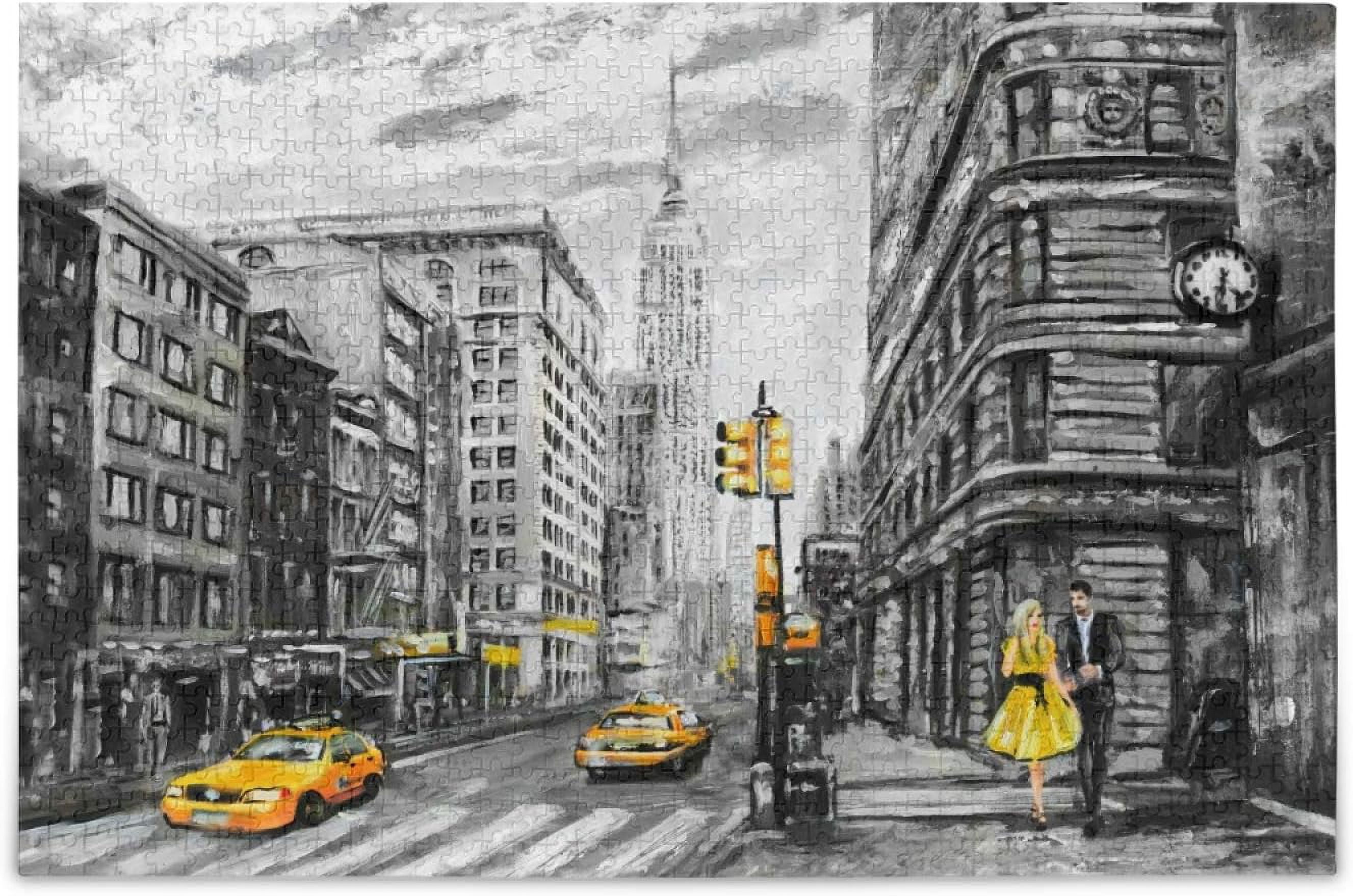 FREEAMG Modern New York Street View Puzzle for Adults 500 Piece Puzzles ...