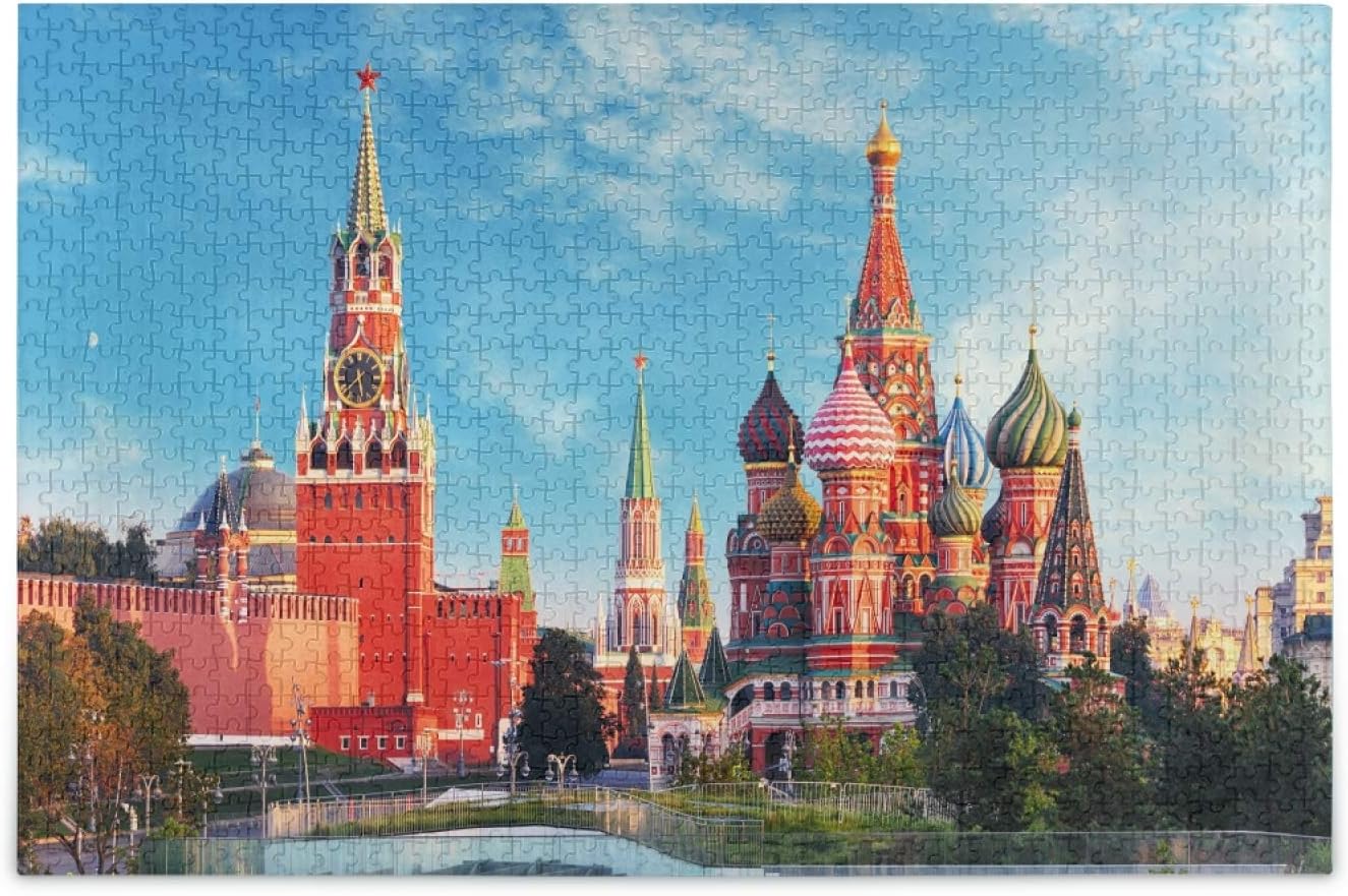 FREEAMG Moscow in Russia at Day Jigsaw Puzzles, Wooden Puzzles for ...