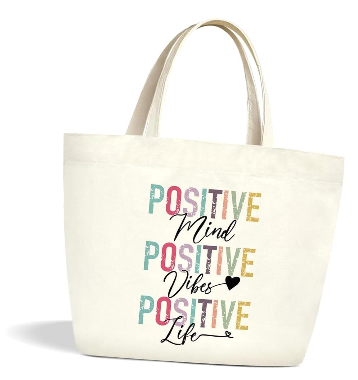 FREEAMG Motivational Canvas Tote Bags for Women, Ideal for Shopping ...