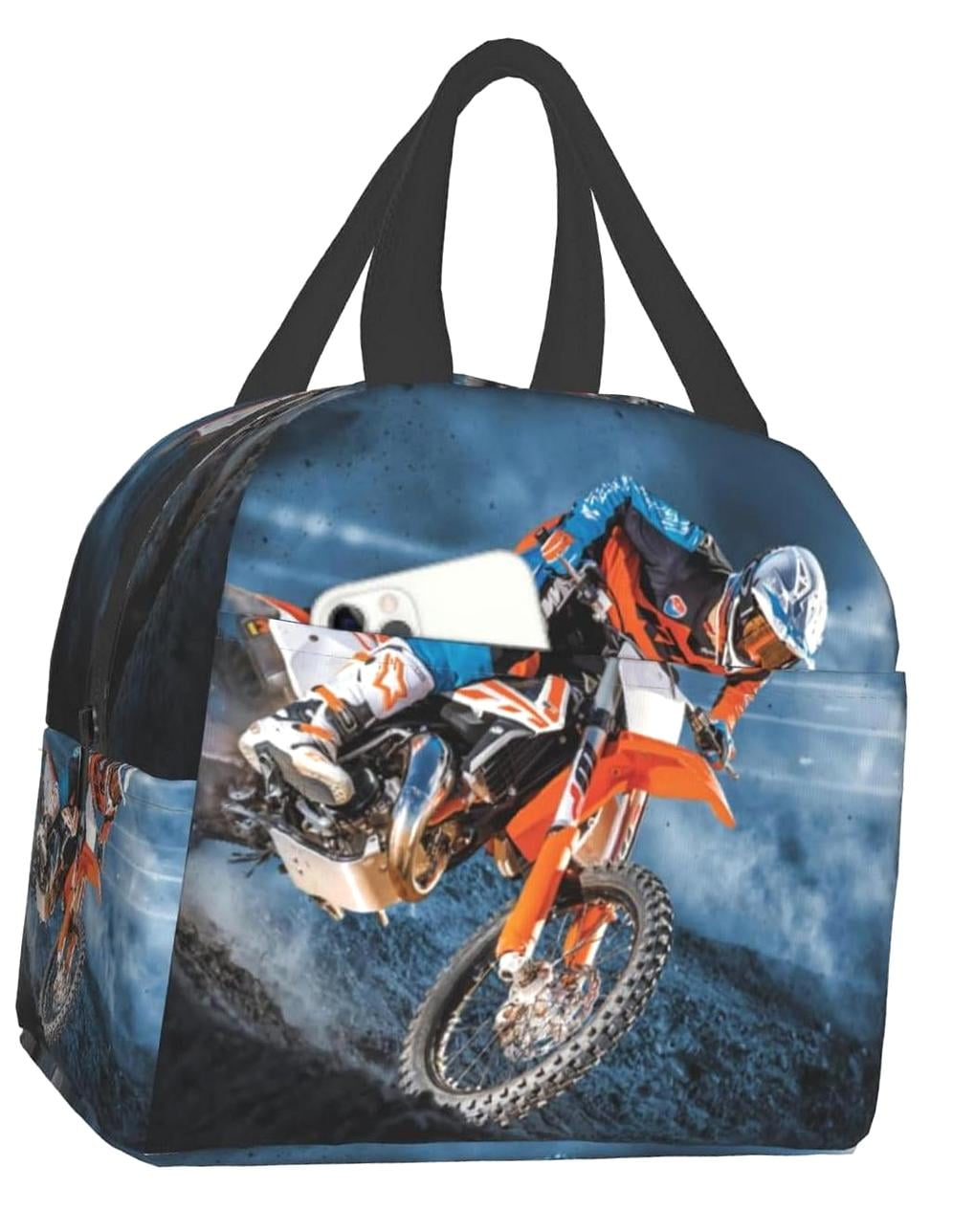 FREEAMG Motorcycle Insulated Lunch Cooler Tote - Dirt-Bike Motocross ...