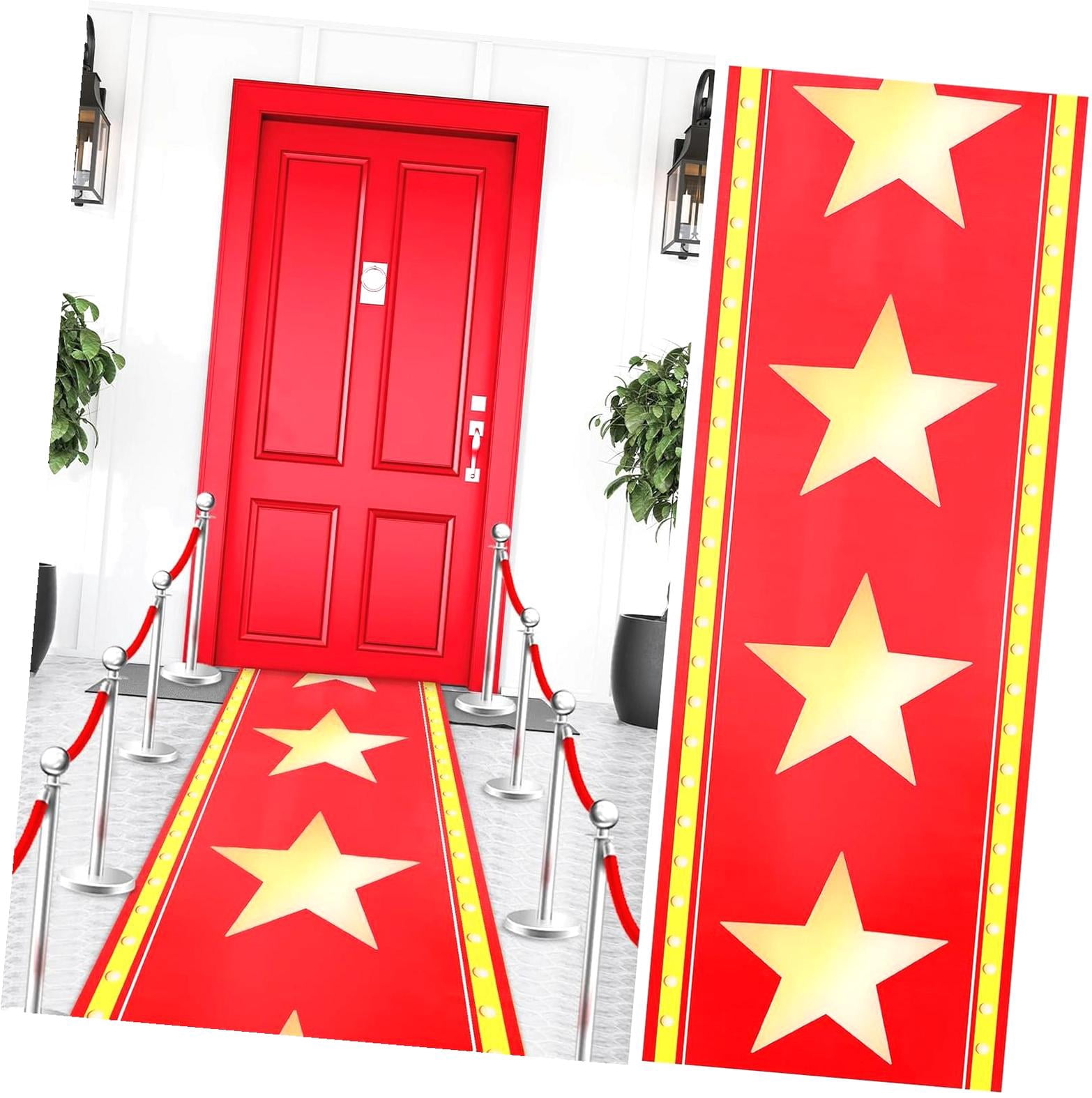 FREEAMG Movie Night Long Red Carpet Table Runner Movie Theme Party ...
