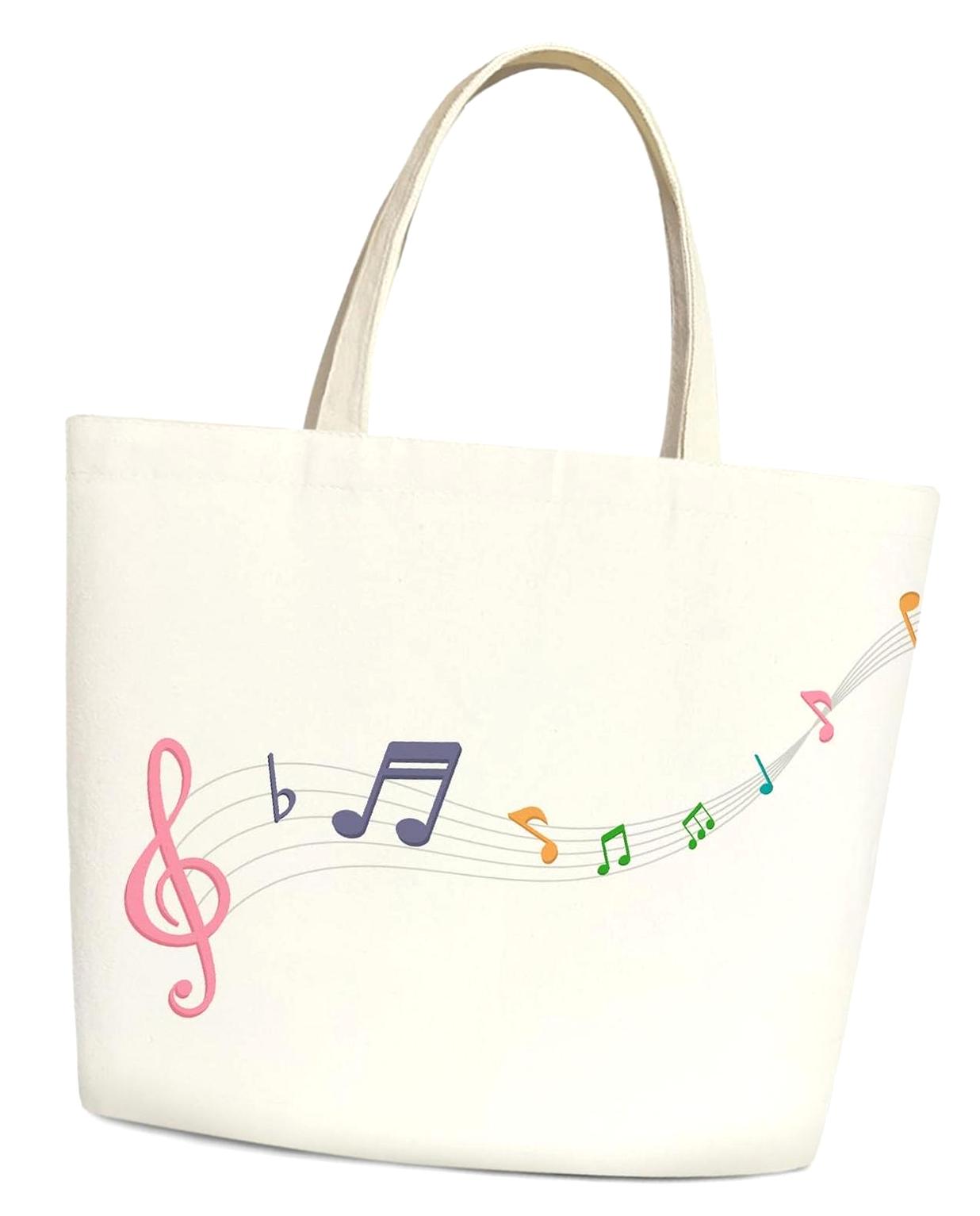 FREEAMG Music Tote Bag Canvas Tote Bag For Women, Birthday Music Lover ...