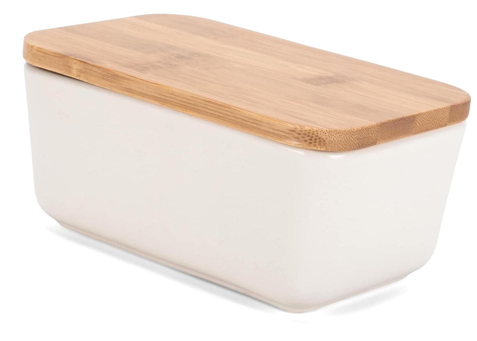 FREEAMG Nat & Ceramic Stoneware 1/2 Pound, 2 Sticks Butter Dish with ...