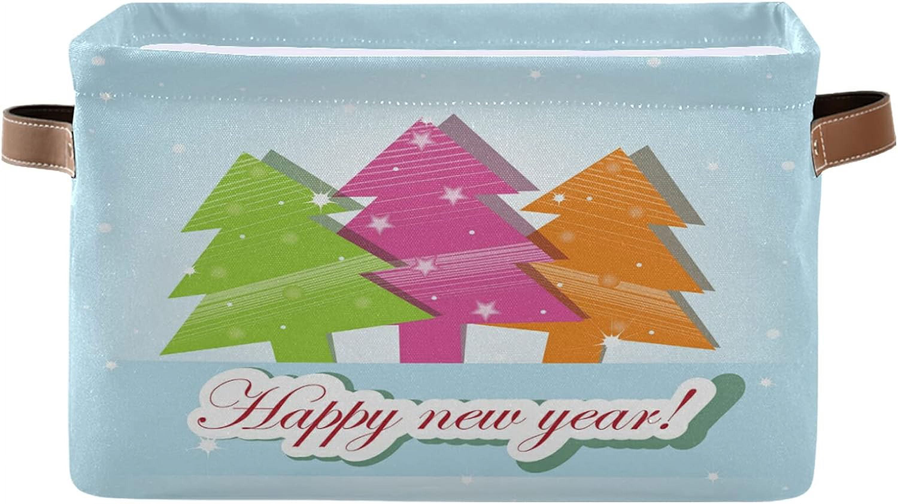 FREEAMG New Year Christmas Tree Storage Bin for Toy Storage Basket ...