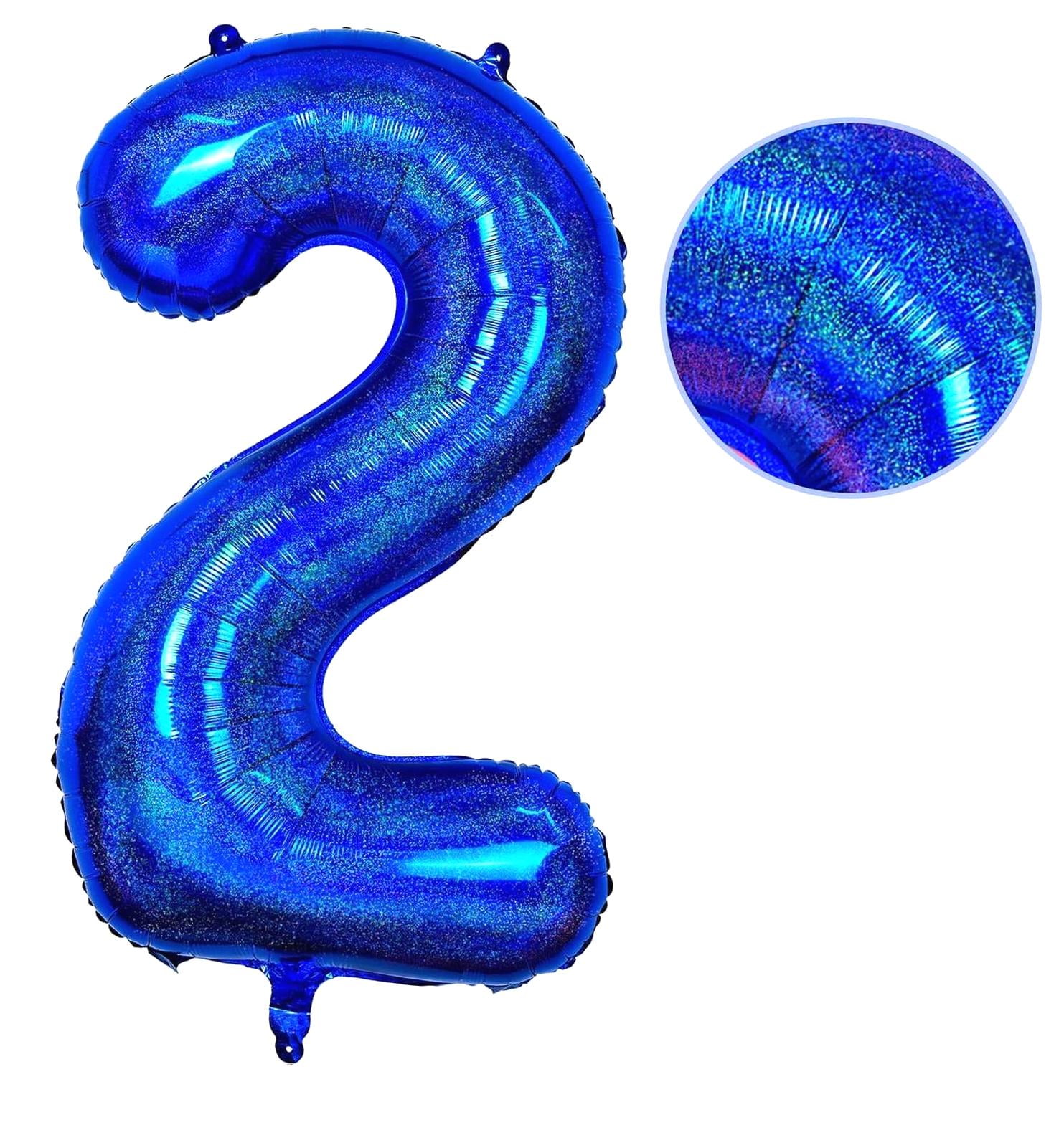 FREEAMG Number 2 Balloon 40 Inch, Dark Blue Large Numeric Balloon ...