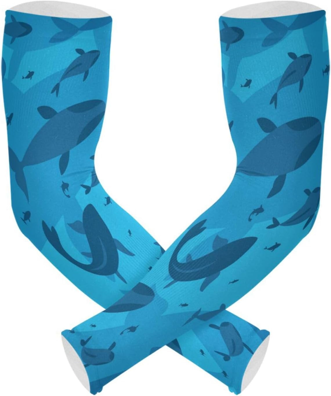 FREEAMG Ocean Whale UV Protective Arm Sleeve, Sports Compression Arm ...