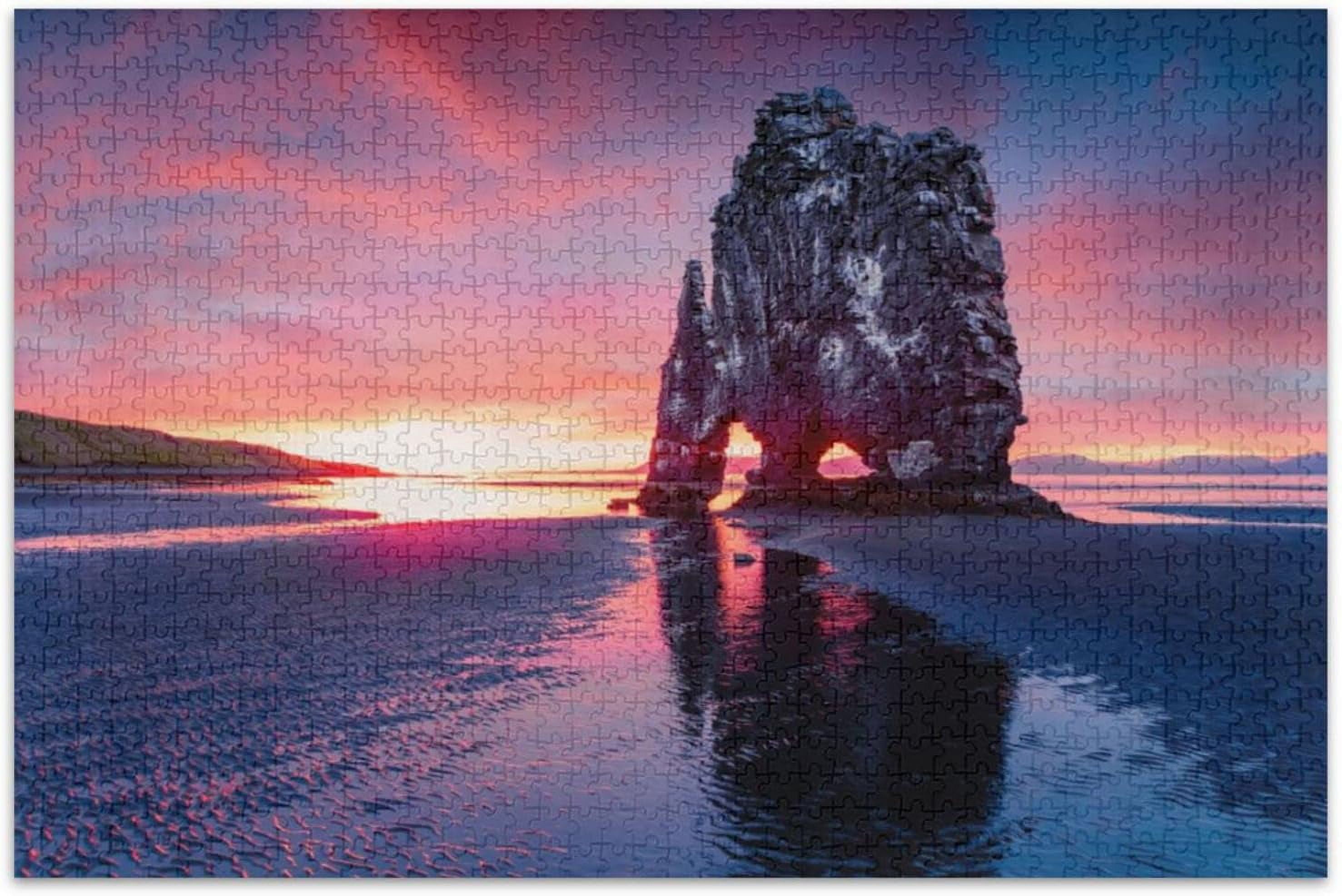 FREEAMG Oil Painting Landscape 1000 Pcs of Irregular Puzzle Printed ...