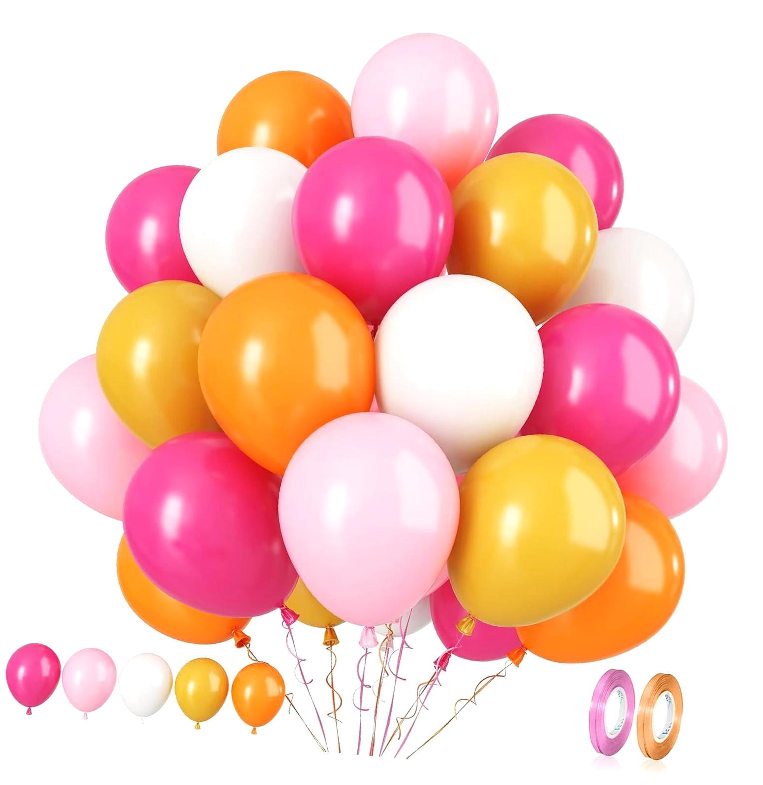 FREEAMG and Orange Latex Balloons, 60 Pcs 12 Inch Hot and Yellow Autumn ...