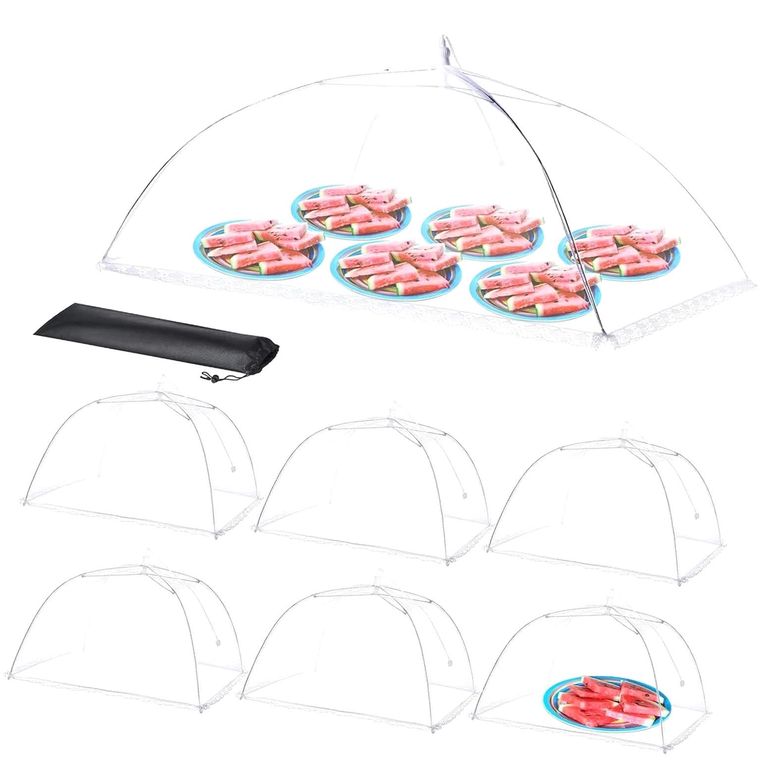 FREEAMG Outdoor Food Covers - 1 XXL (40 x 25 in) & 6 Large (17 x 17 in ...