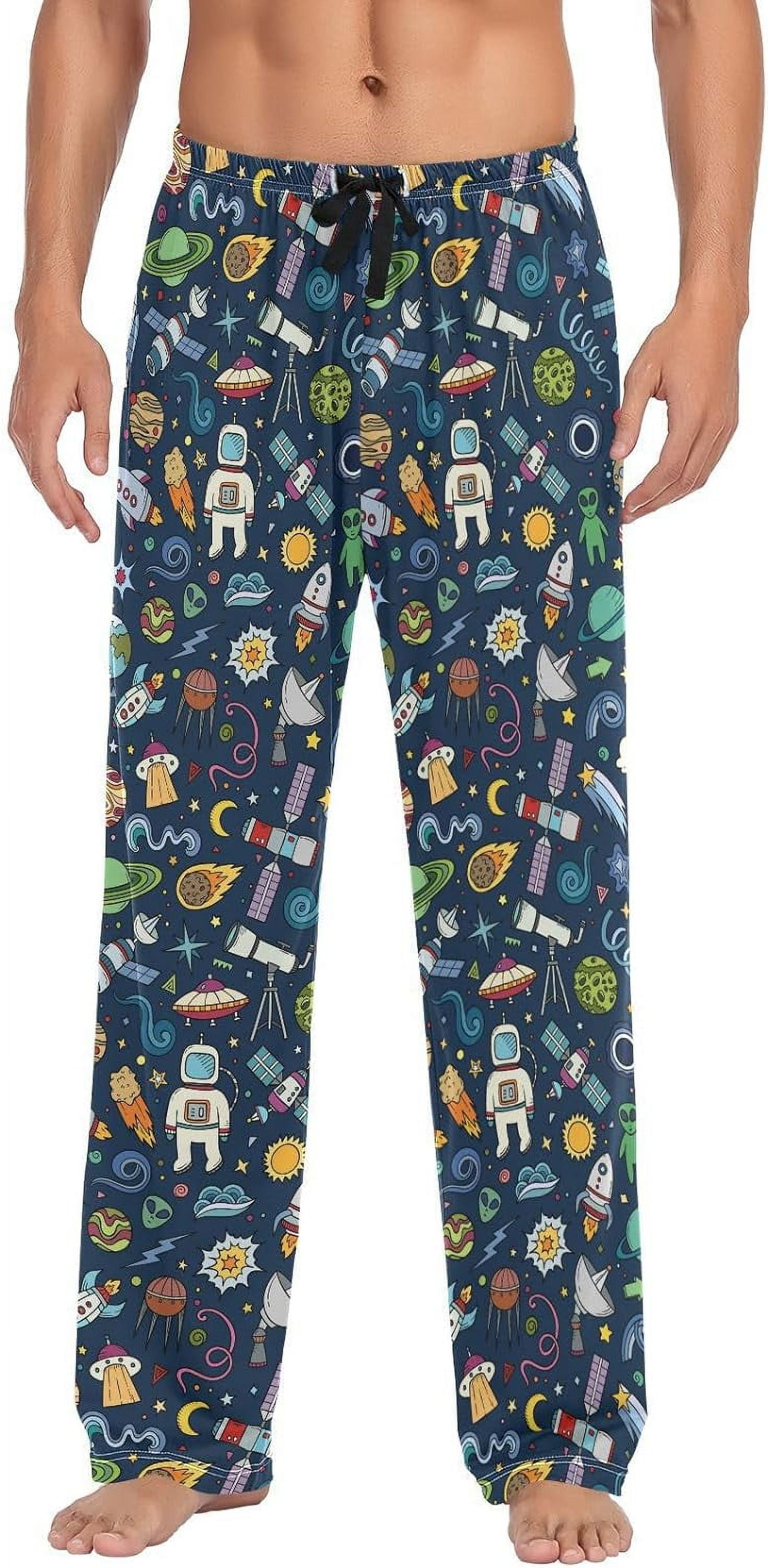 FREEAMG Outer Space Pajama Pants for Men, Men's Separate Bottoms ...
