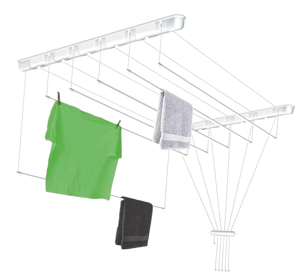 FREEAMG Overhead Laundry Dryer 6 x 110 cm Tub Clothes Airer Space ...