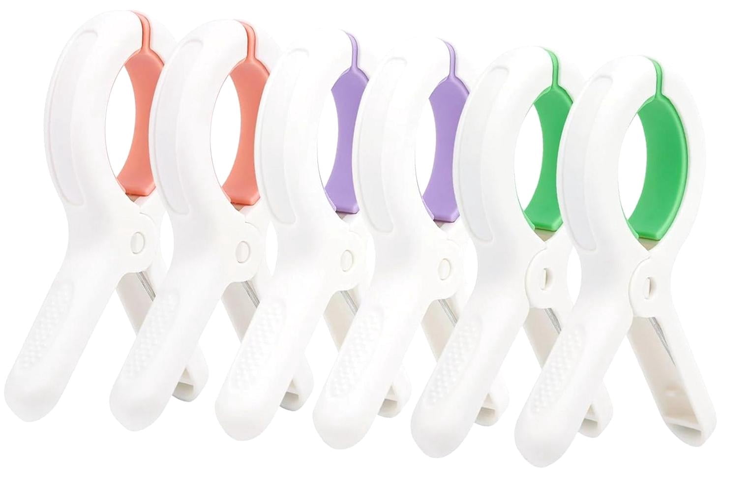FREEAMG Oversized Beach Towel Clips for Cruise Chairs-6 Pack Windproof ...