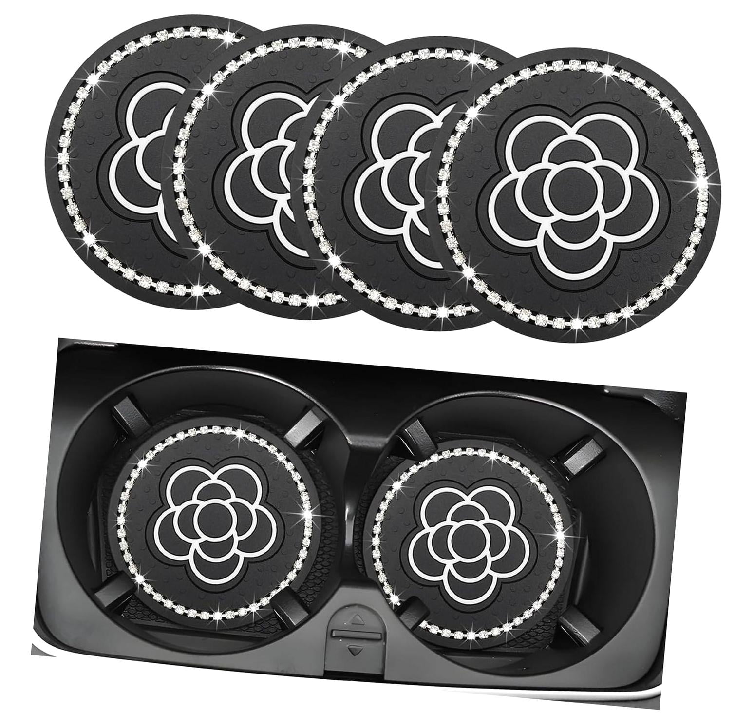 FREEAMG Pack of 4 Printed Car Cup Coasters, 2.75 Inch Anti- Cup Holder ...