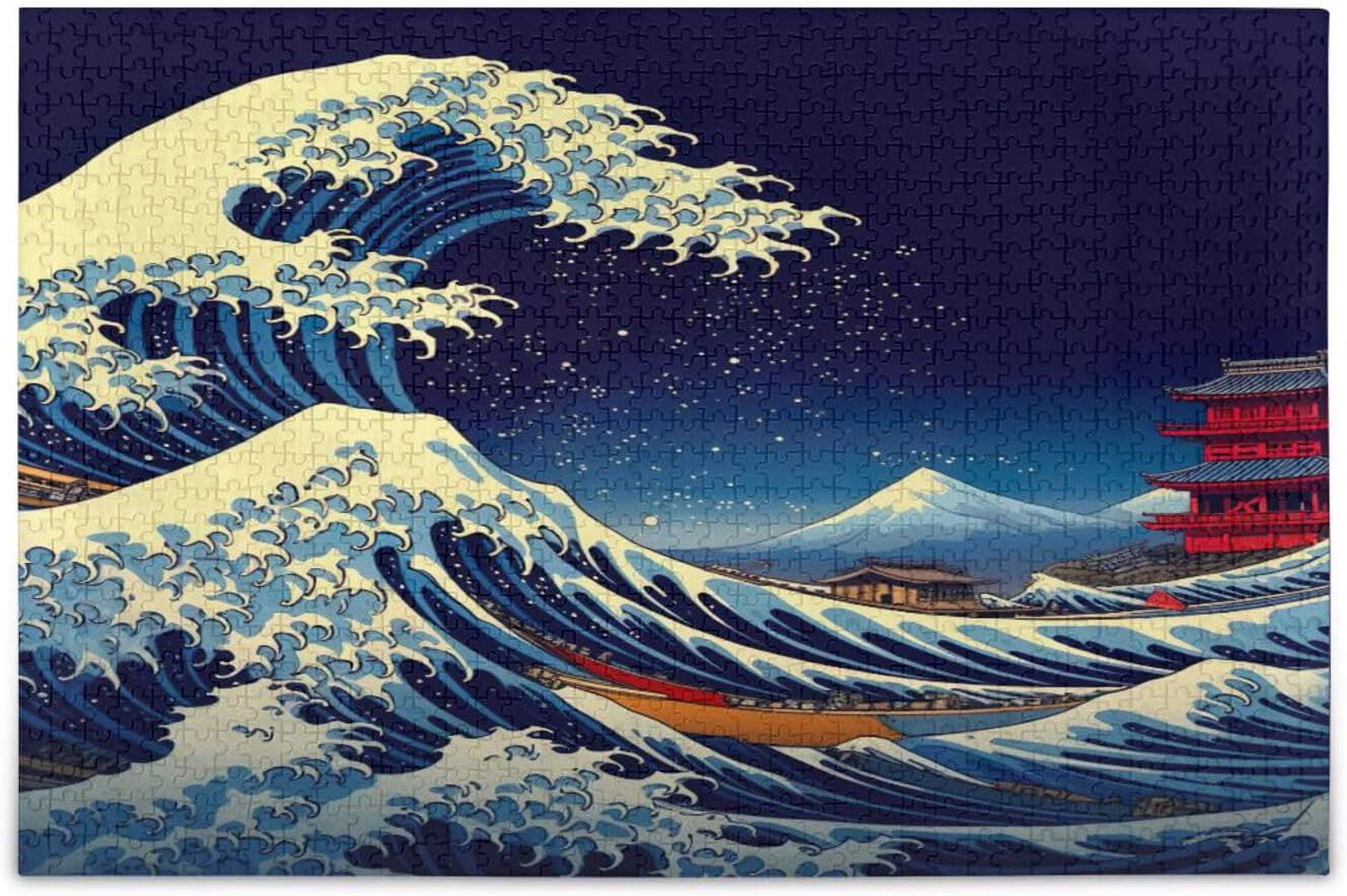 FREEAMG Painting Waves Jigsaw Puzzle 500 Pieces,Wooden Puzzles Family ...