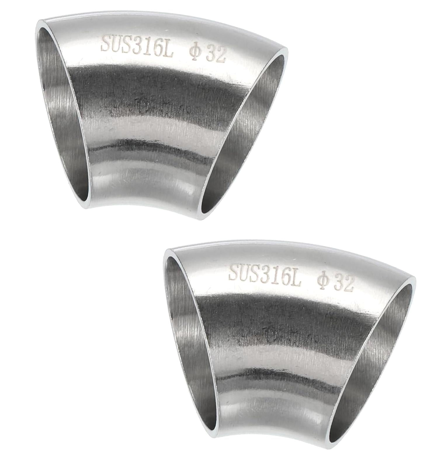 FREEAMG Pair of 45 Degree Mandrel Bend Elbows, 1 1/4 Inch OD 316 Steel ...