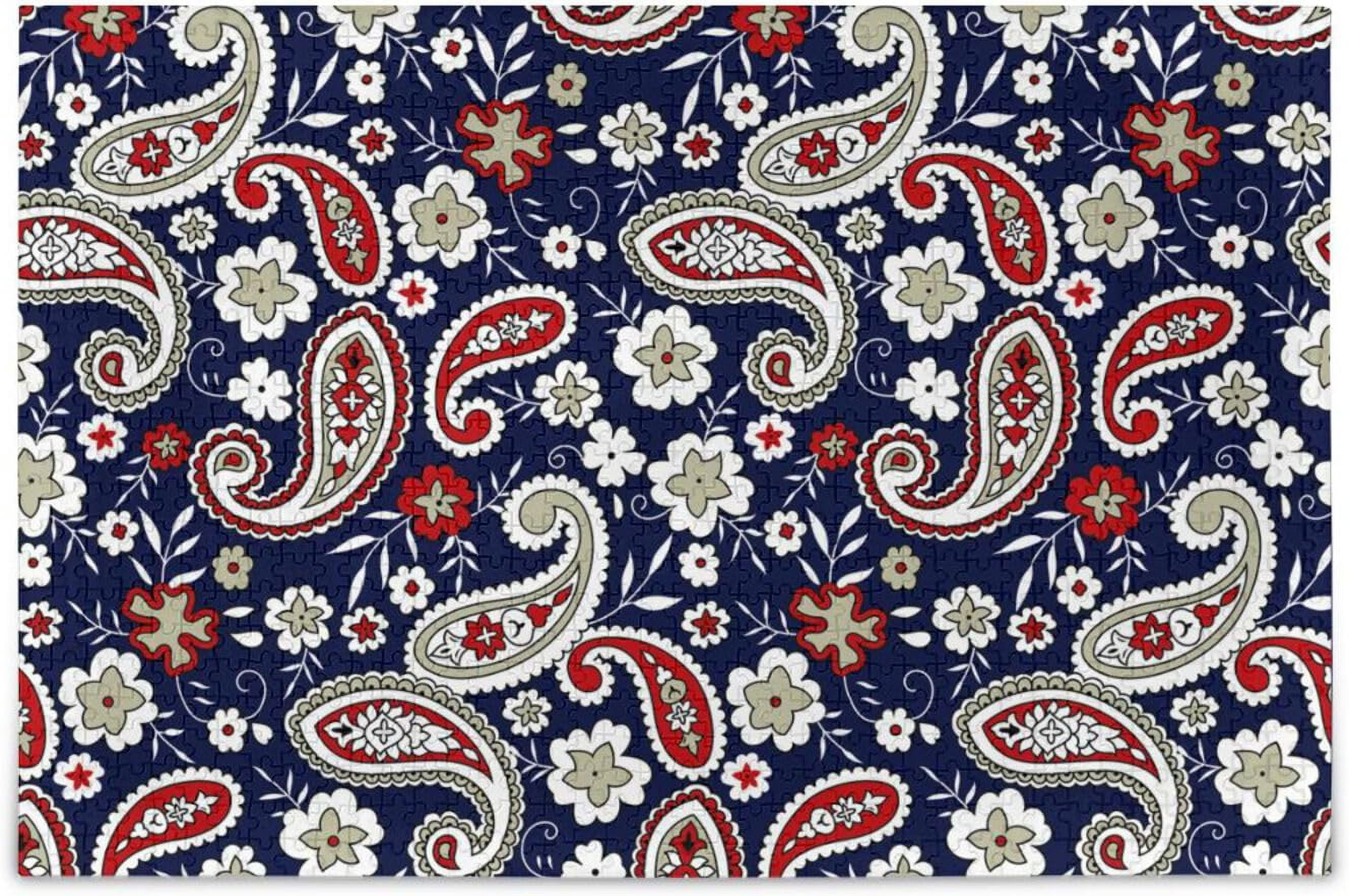 FREEAMG Paisley Flower Jigsaw Puzzle for Adults Teens Kids, 1000 Pieces ...
