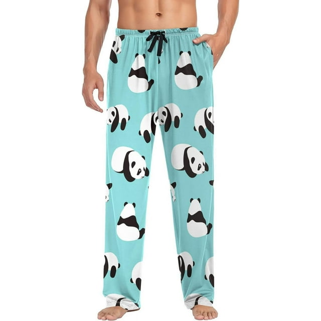 FREEAMG Panda Cotton Pajama Pant for Men, Super Soft Lightweight Lounge ...