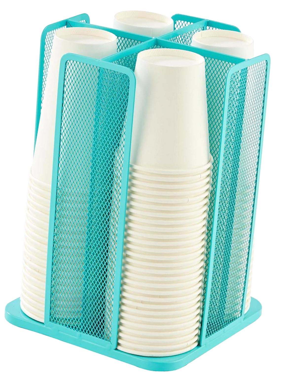 FREEAMG Paper Cup and Lid Stand Plastic Cup Storage Holder, 360 ...