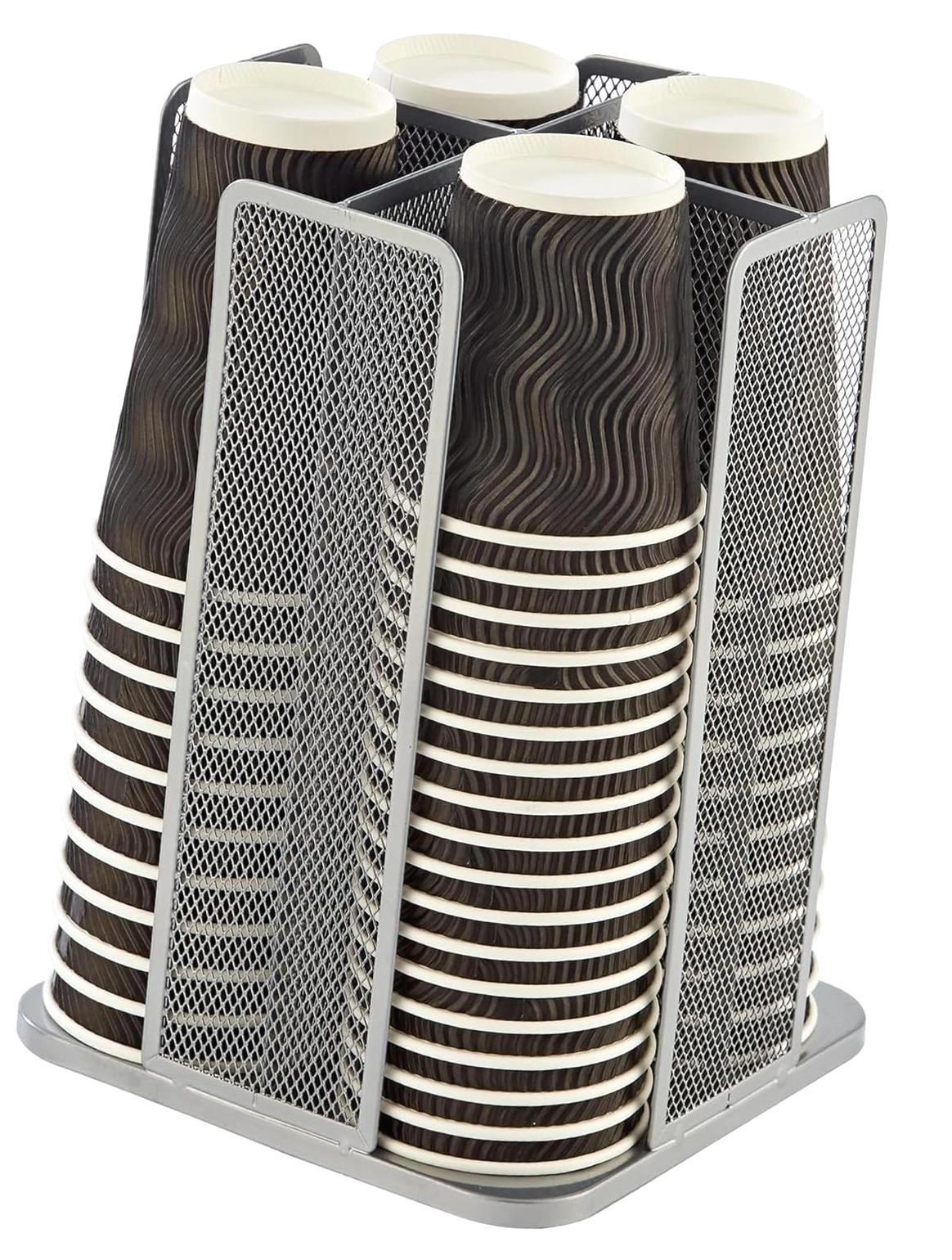 FREEAMG Paper Cup and Lid Stand Plastic Cup Storage Holder, 360 ...