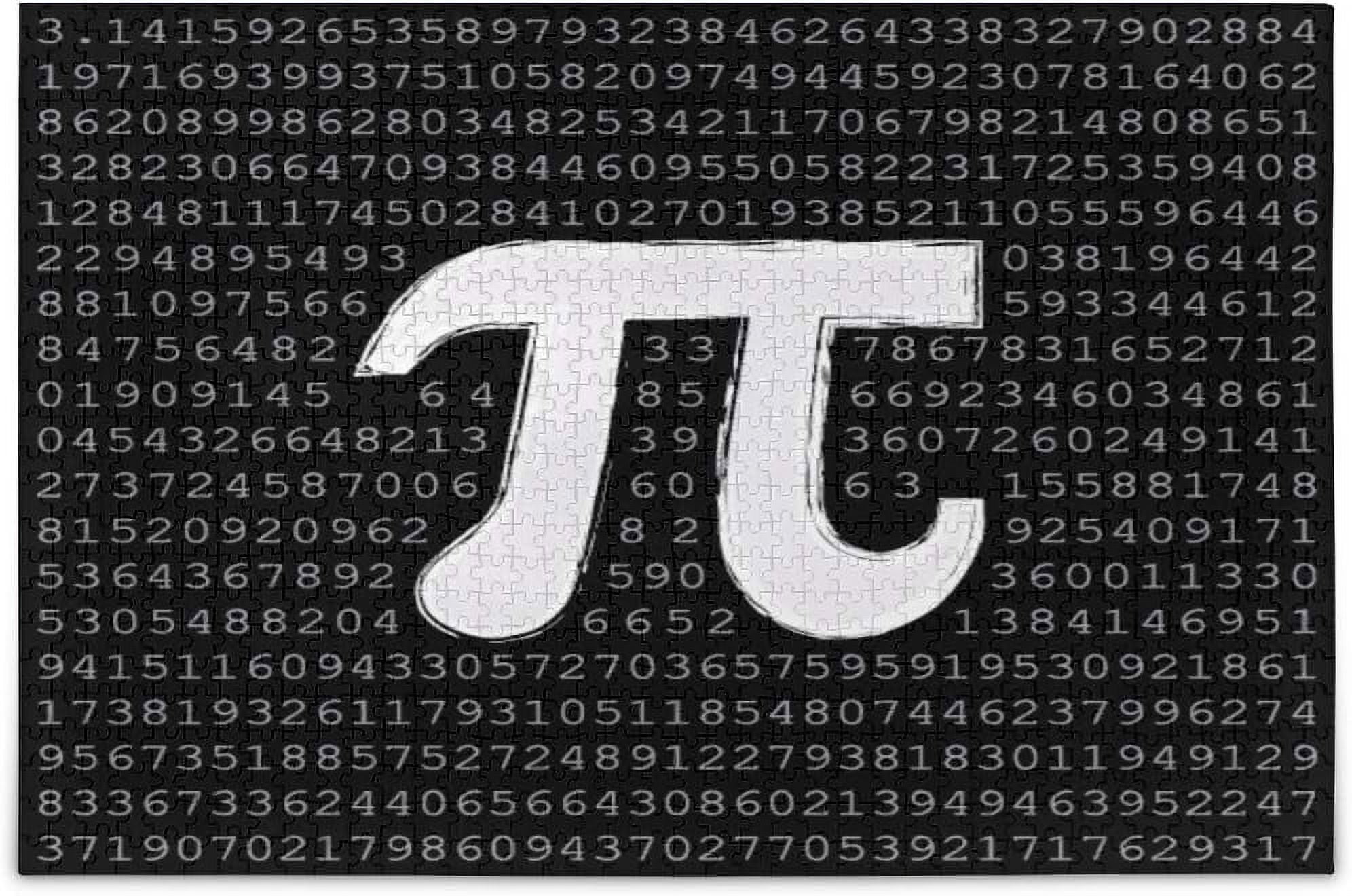 FREEAMG Pi Sign Number Math Physics Theme On Black Jigsaw Puzzles 1000 ...