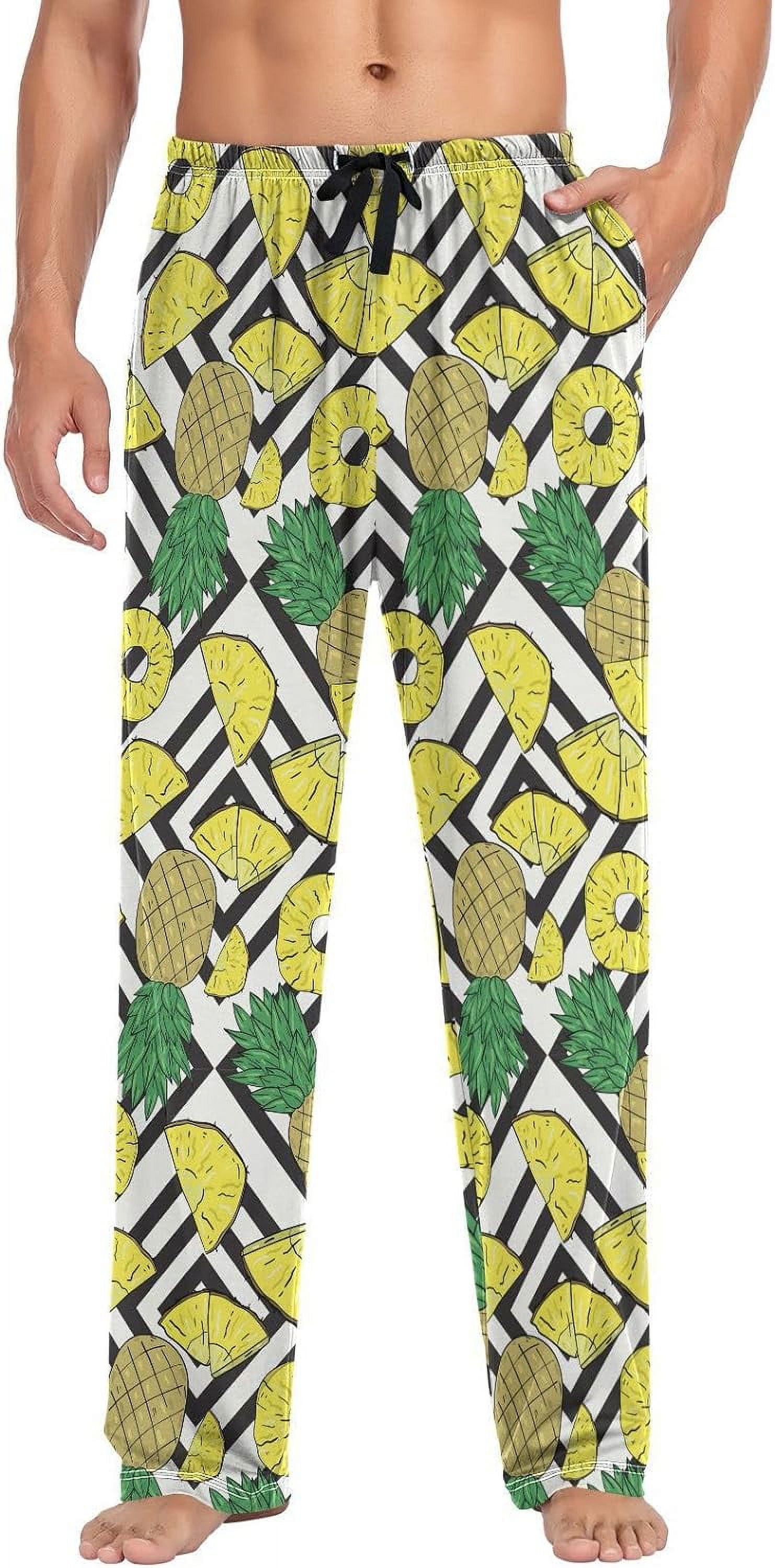 FREEAMG Pineapple Slices Pajama Pants for Men, Men's Separate Bottoms ...