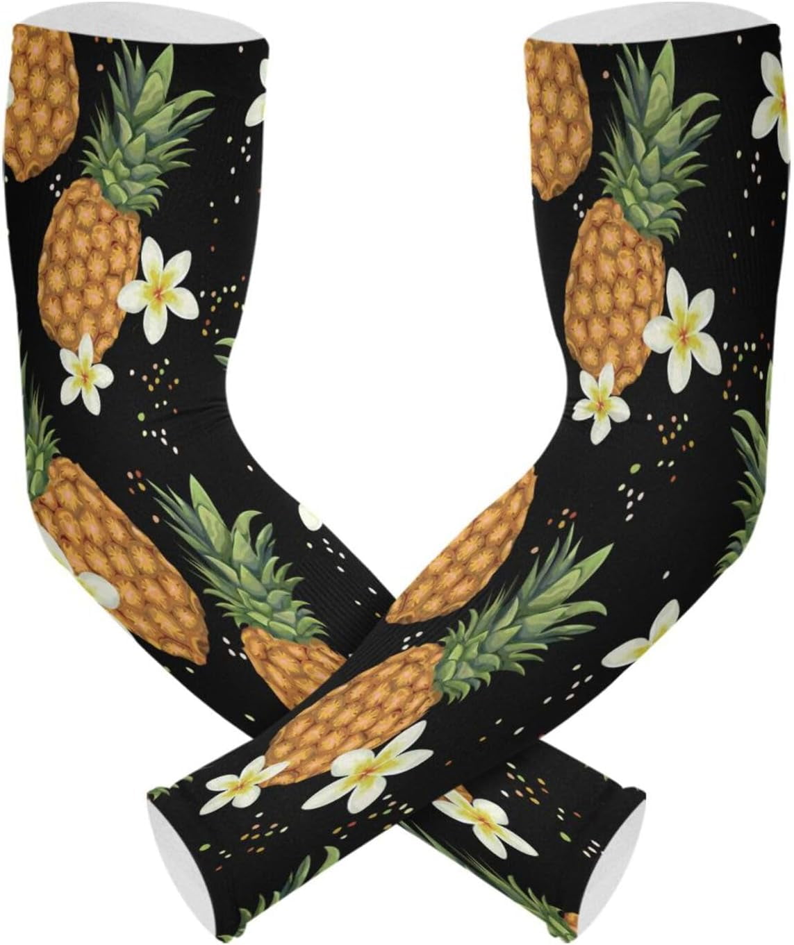 FREEAMG Pineapples Pattern UV Protective Arm Sleeve, Sports Compression ...
