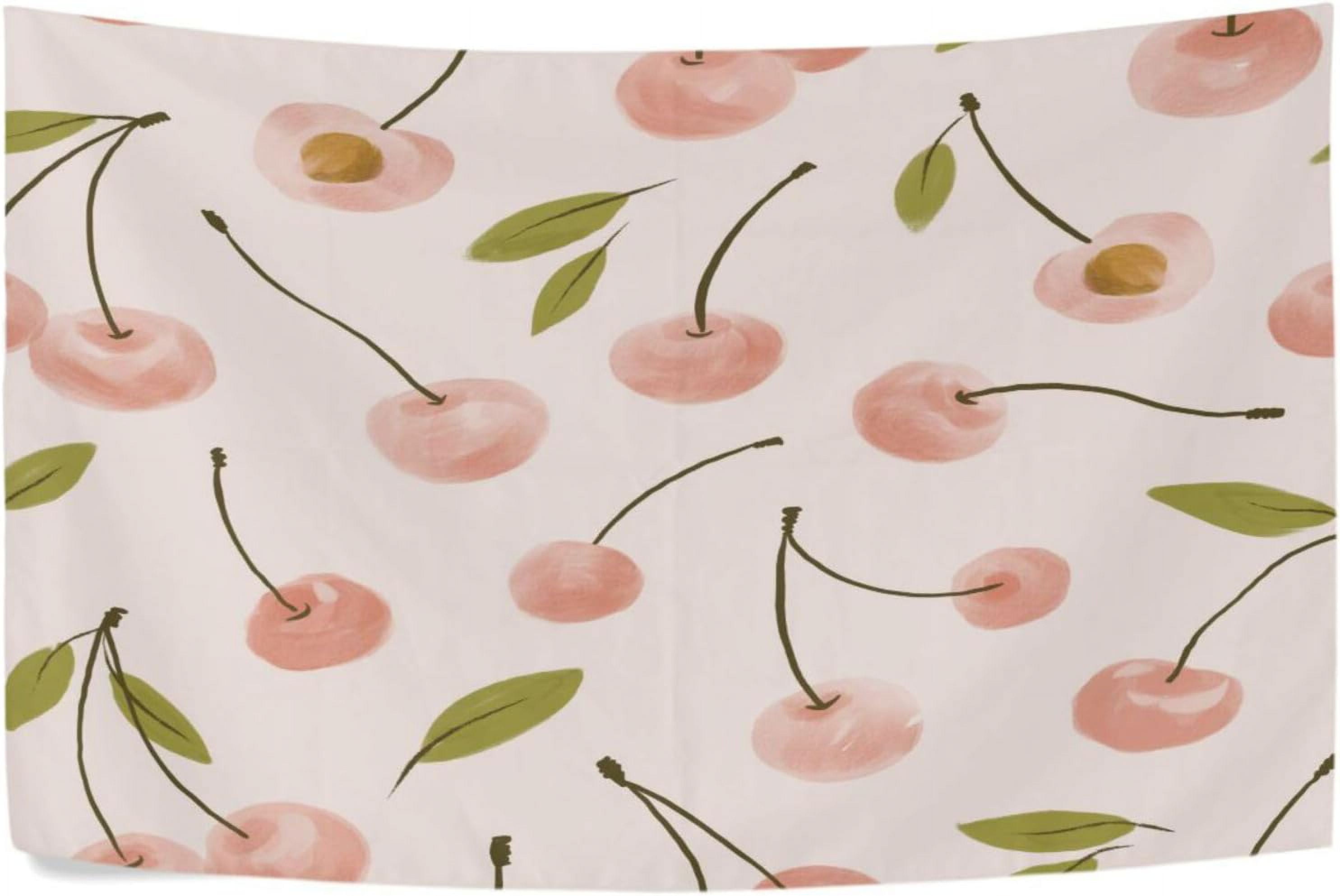 FREEAMG Pink Cherry Tapestry Aesthetic Tapestry Wall Hanging for Home ...