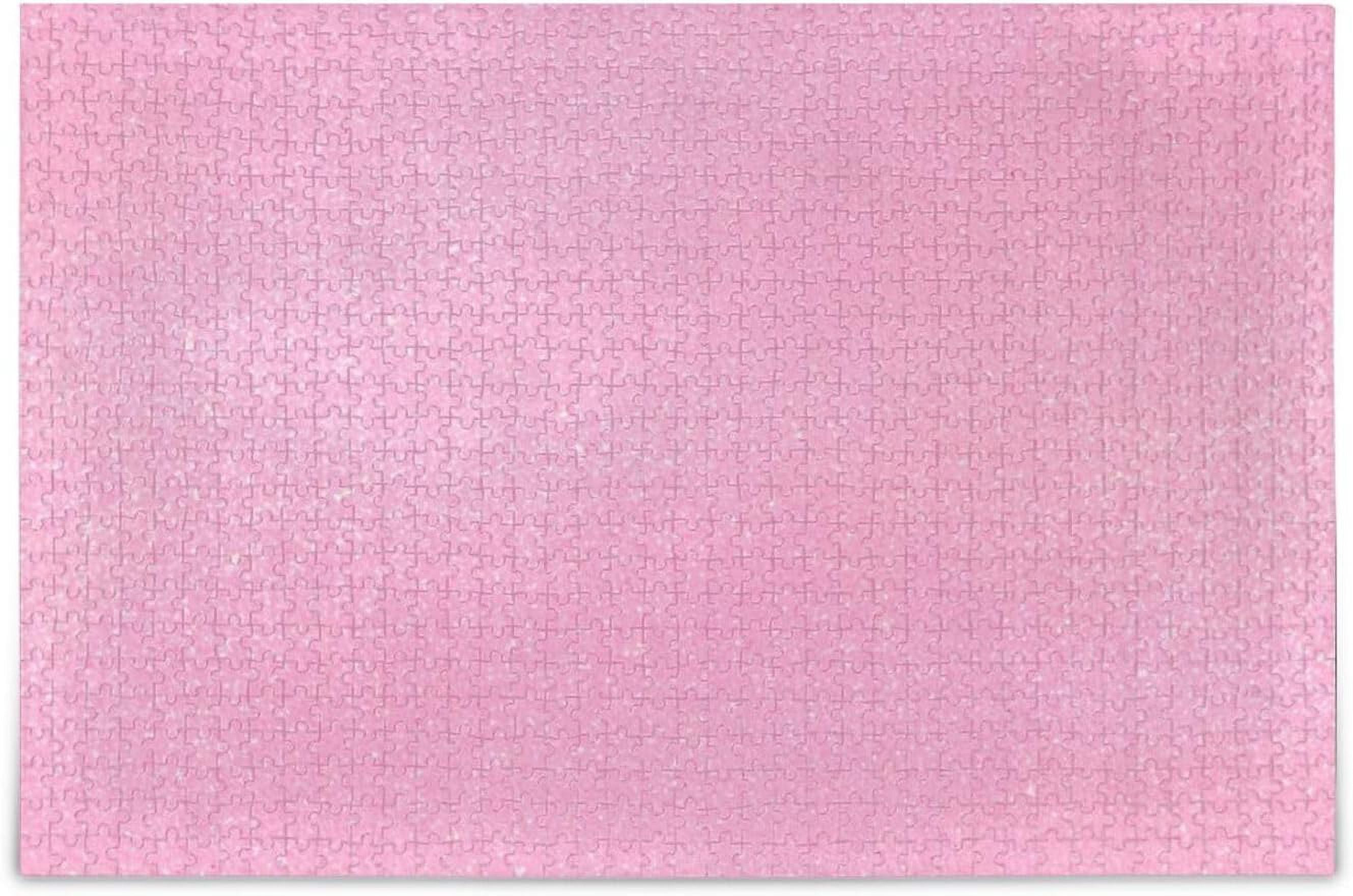 FREEAMG Pink Glitter Texture Puzzle 1000 Pieces - Wooden Jigsaw Puzzles ...