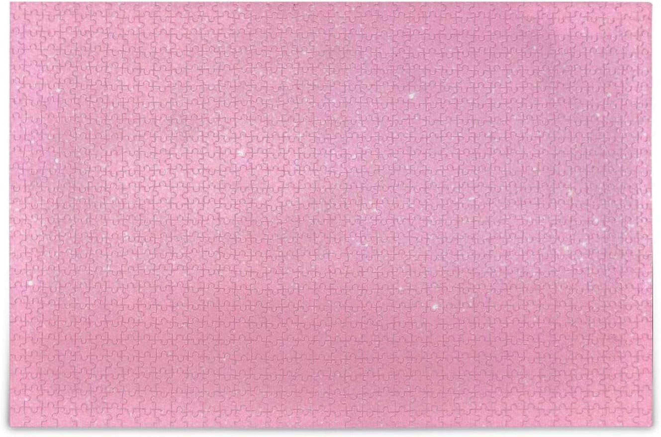 FREEAMG Pink Glitter Texture Puzzle 500 Pieces - Wooden Jigsaw Puzzles ...