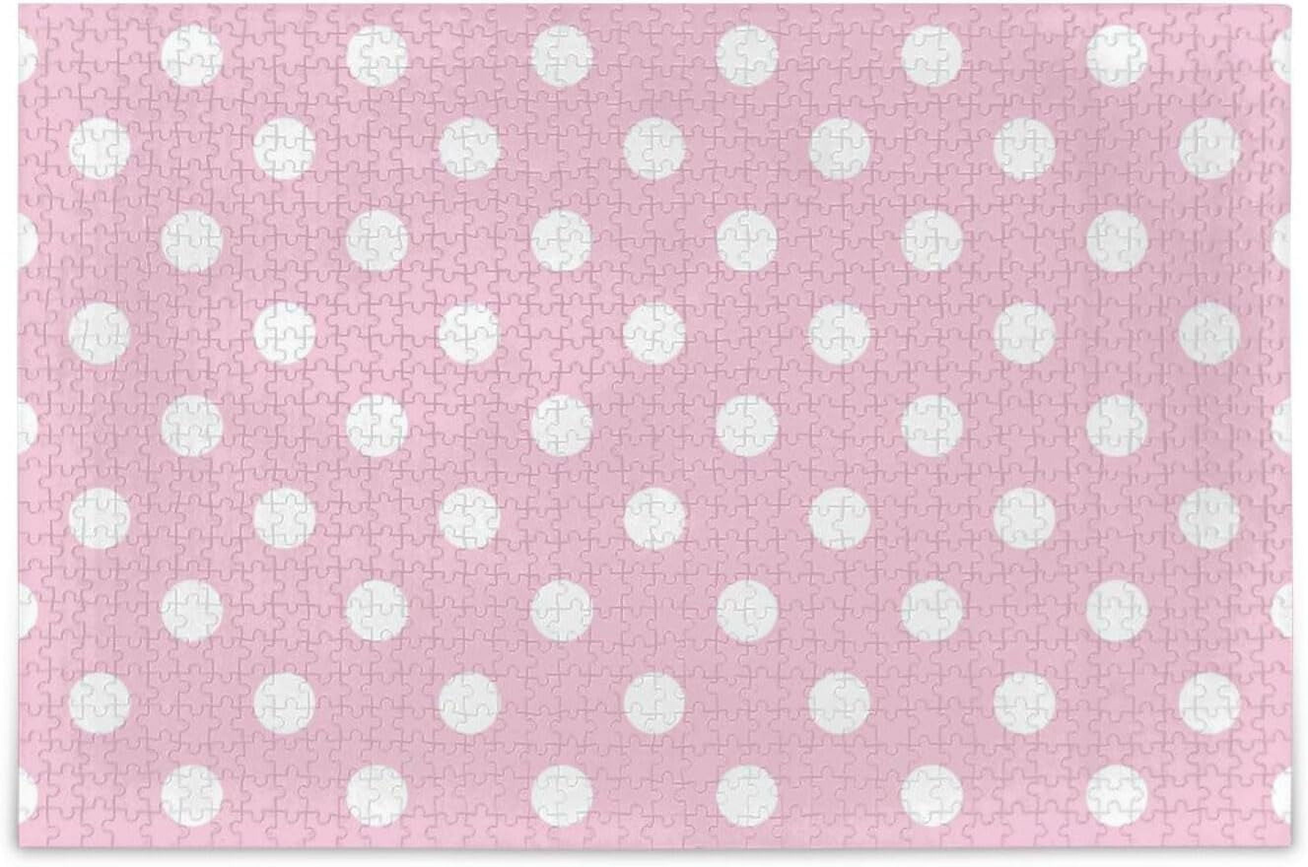 FREEAMG Pink Polka Dots Jigsaw Puzzle for Adults Teens Kids, 1000 ...