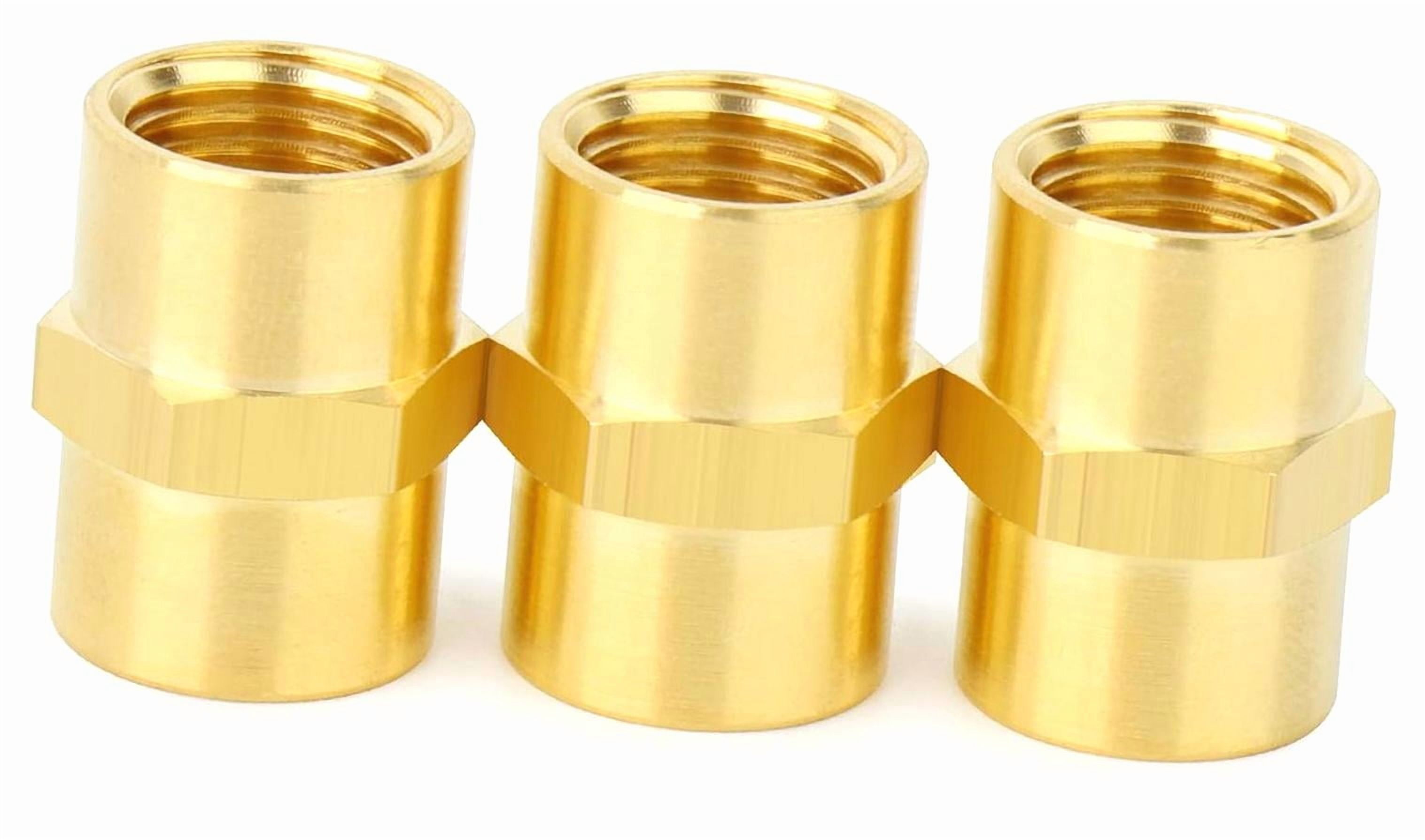 FREEAMG Pipe Connector, Hexagonal Coupling 1/2" NPT Female to 1/2" NPT ...